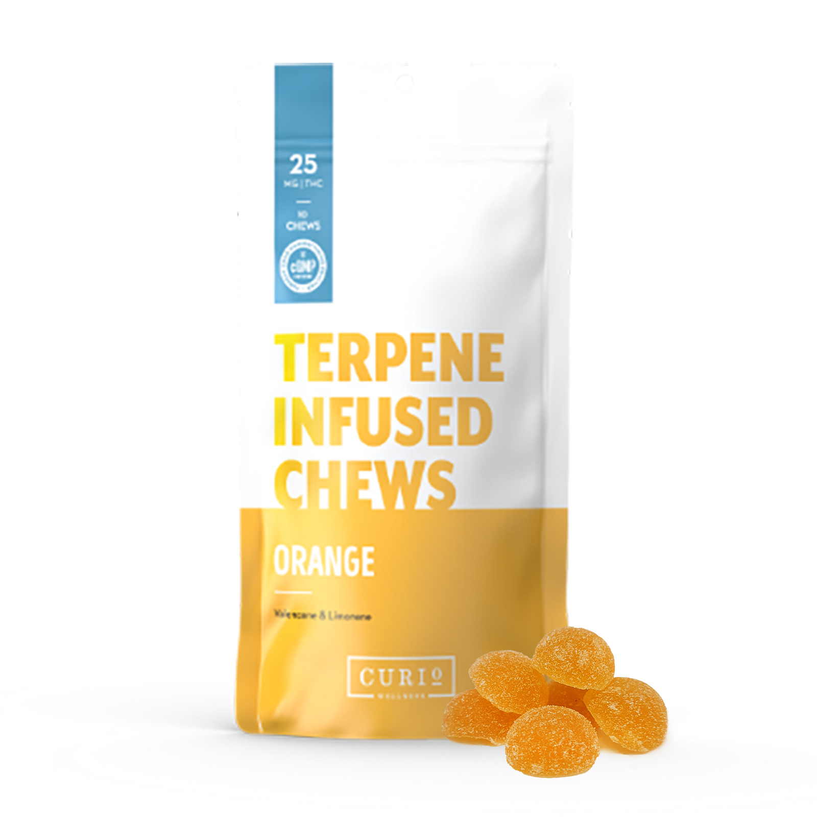 Curio Wellness: Terpene Infused Chews-Orange | 250mg | 10pk | Leafly
