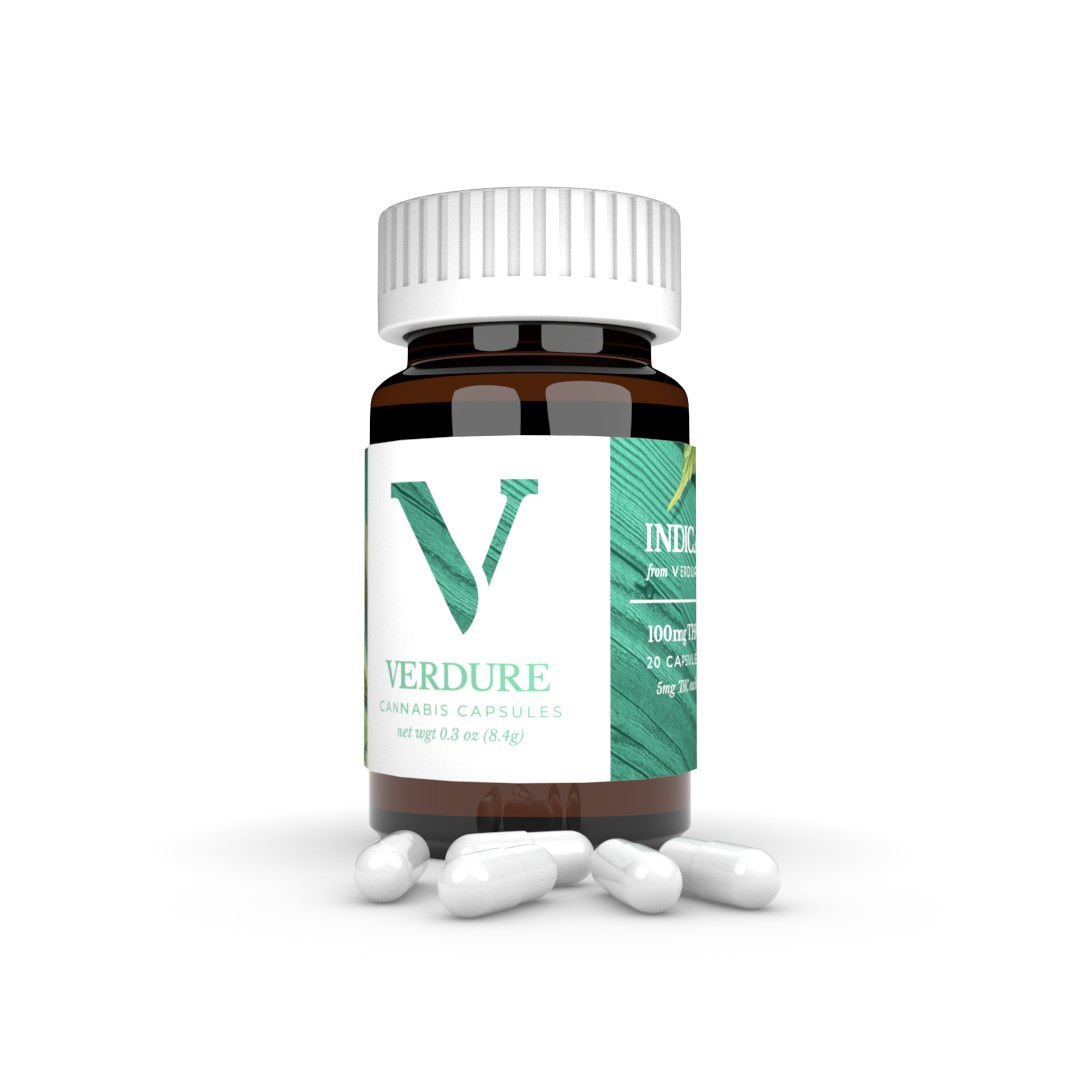Verdure: Indica Capsules 100mg 20-pack | Leafly