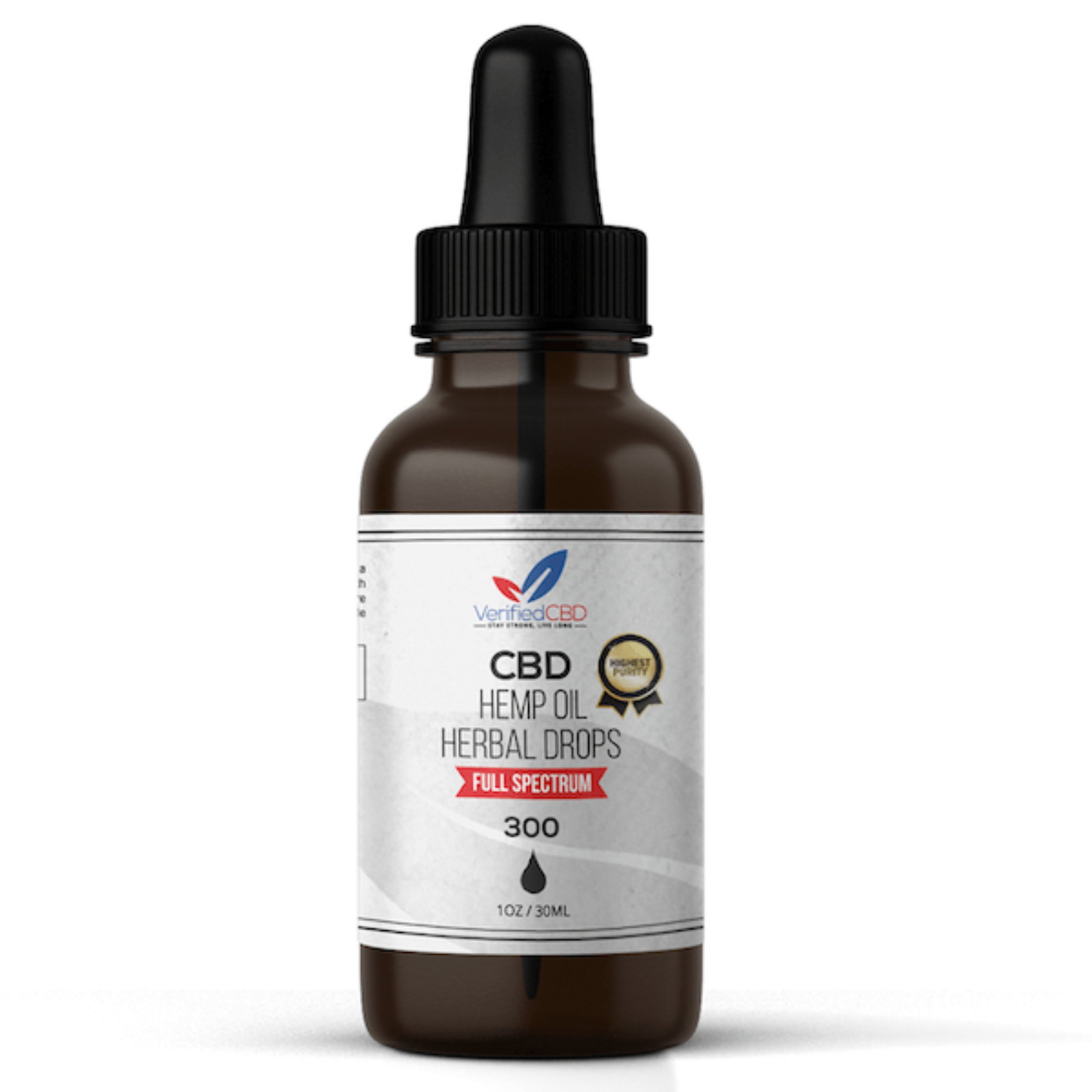 Verified CBD: Full Spectrum CBD Oil 300mg (1%) 1oz Natural Flavor | Leafly