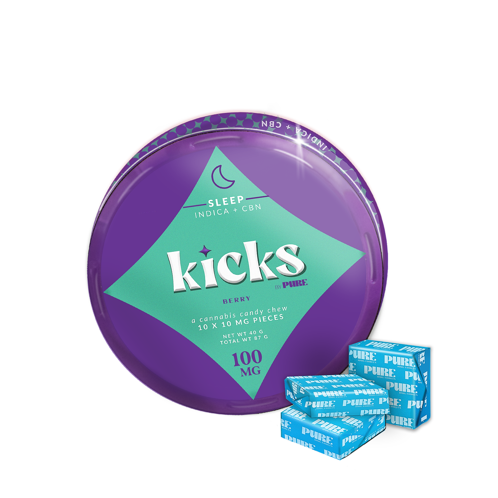 Pure Edibles: Kicks: Sleep | Leafly