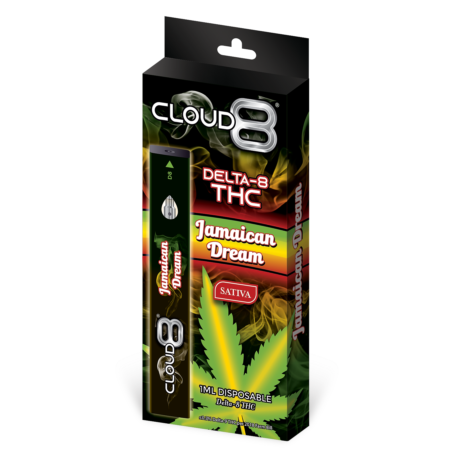 Cloud 8 Delta-8 THC: Cloud 8 - Delta 8 - Jamaican Dream - 1ML Disposable | Leafly
