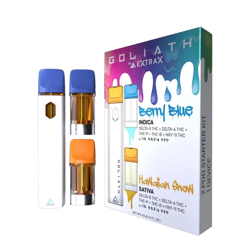 Delta Extrax: Starter Kit | 2 Pods 2G + 1 Device | Goliath | Leafly