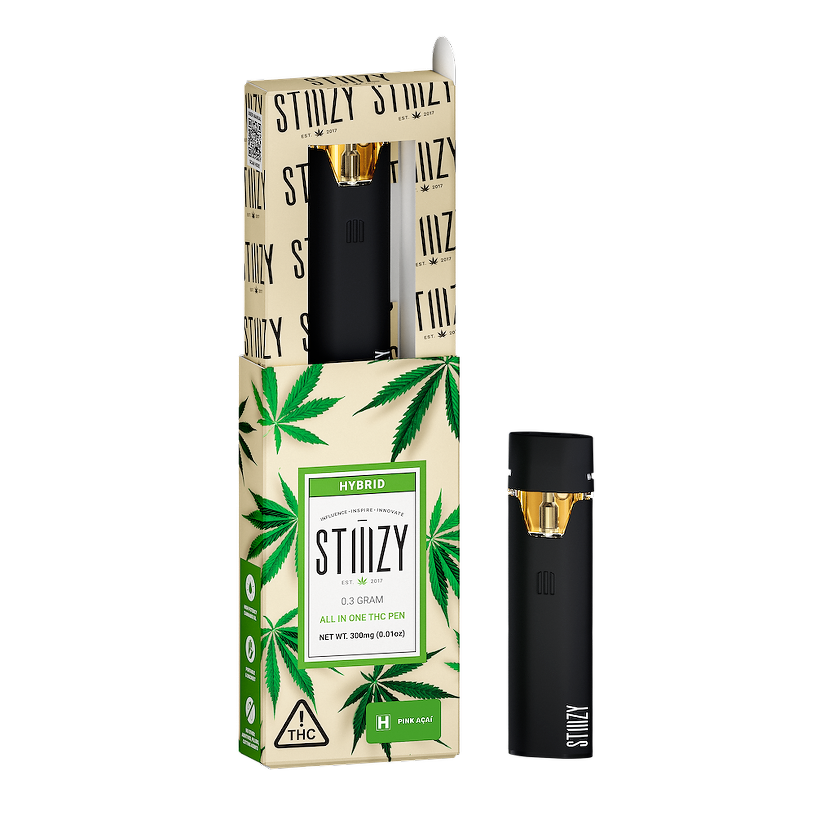 STIIIZY: PINK ACAI - ALL-IN-ONE .3G THC PEN | Leafly