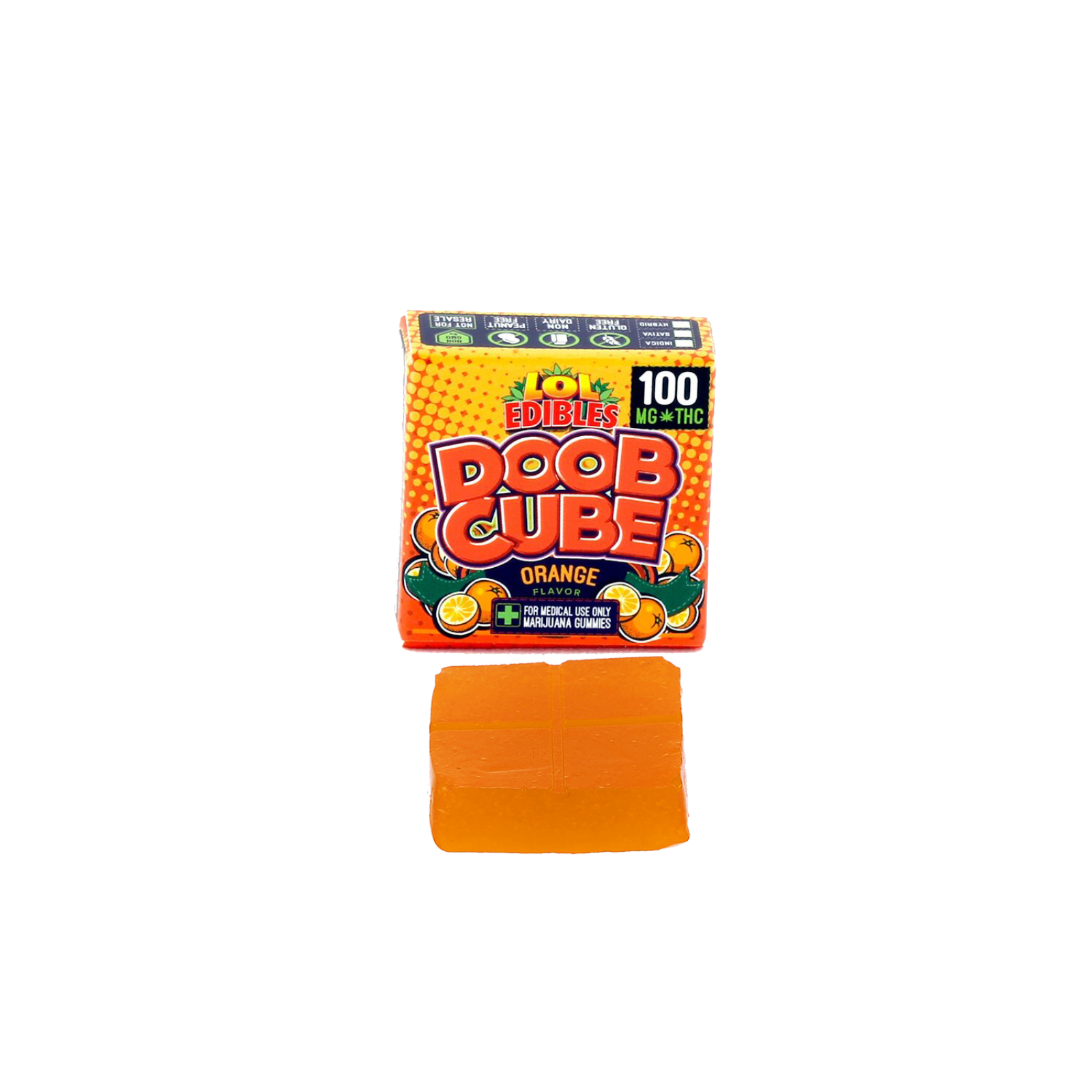 LOL Edibles: Doob Cube - Orange 100mg | Leafly