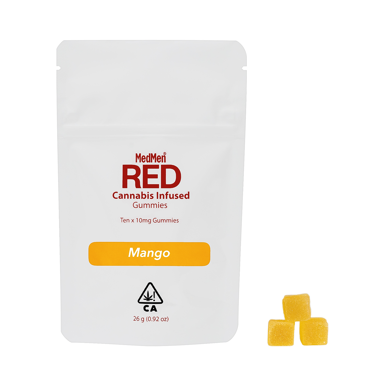 MedMen RED: Mango Gummies - 100mg - 10ct | Leafly