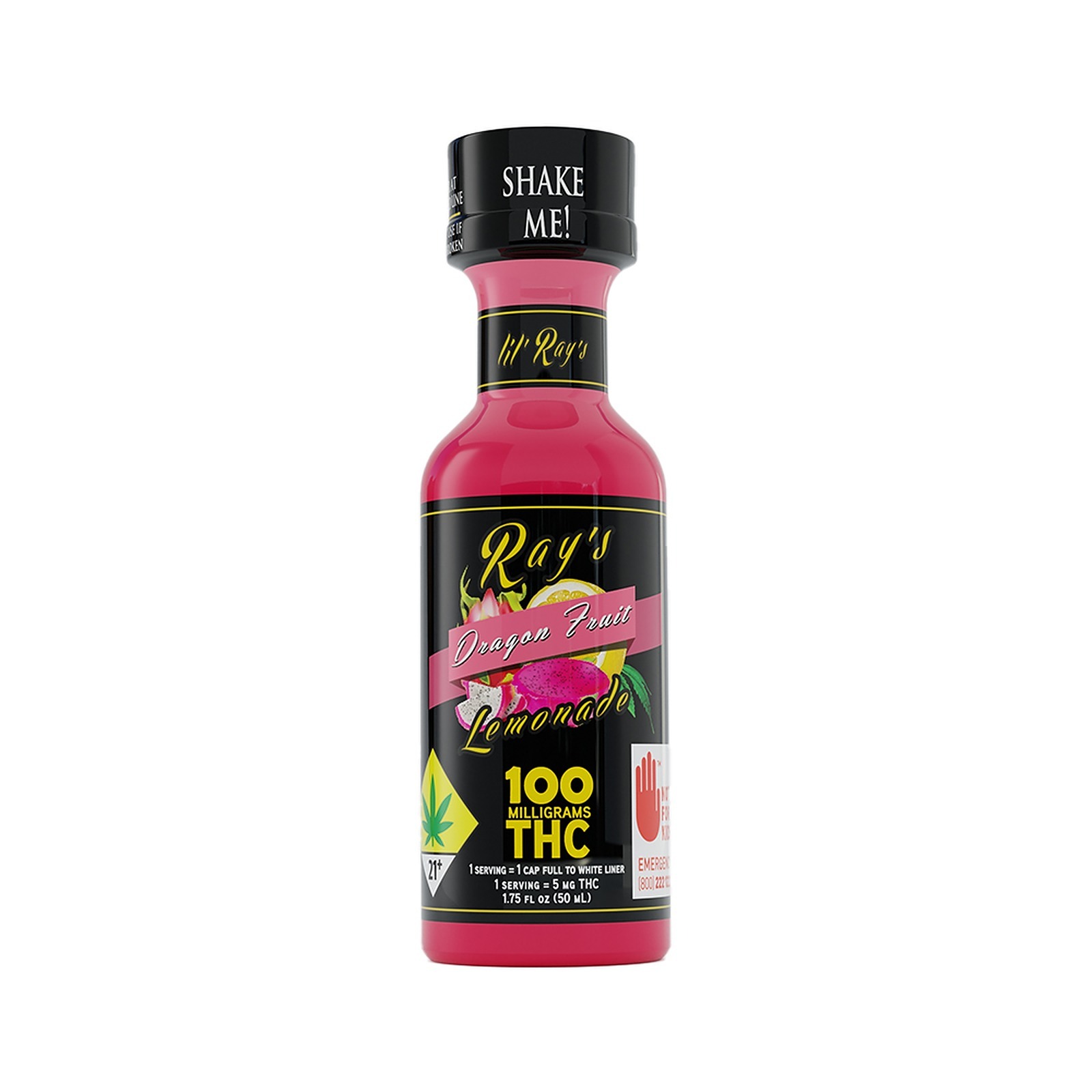 Ray's Lemonade: Dragon Fruit Lil' Ray's Lemonade 100mg THC | Leafly
