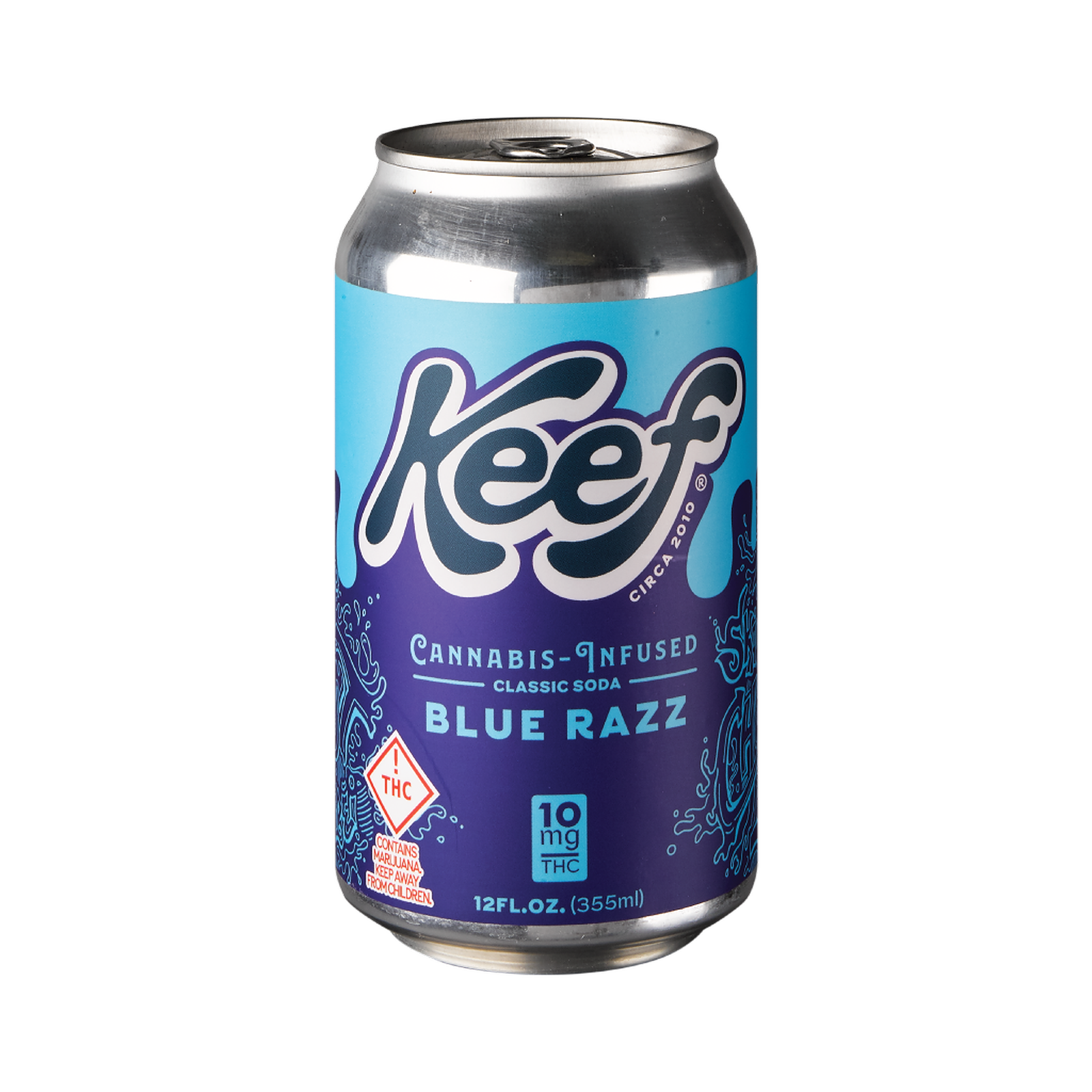 Keef Brands: Keef Classic Soda - Blue Razz 10mg | Leafly