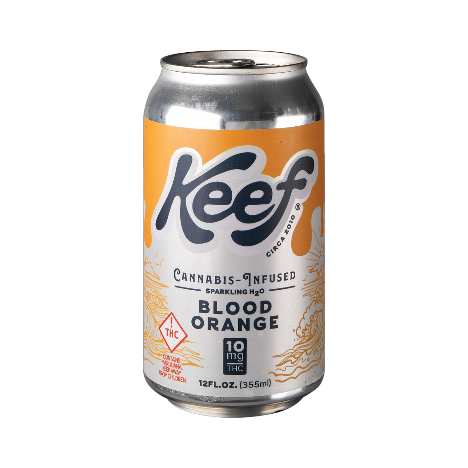 Keef Brands: Keef Sparkling H2O - Blood Orange 10mg | Leafly