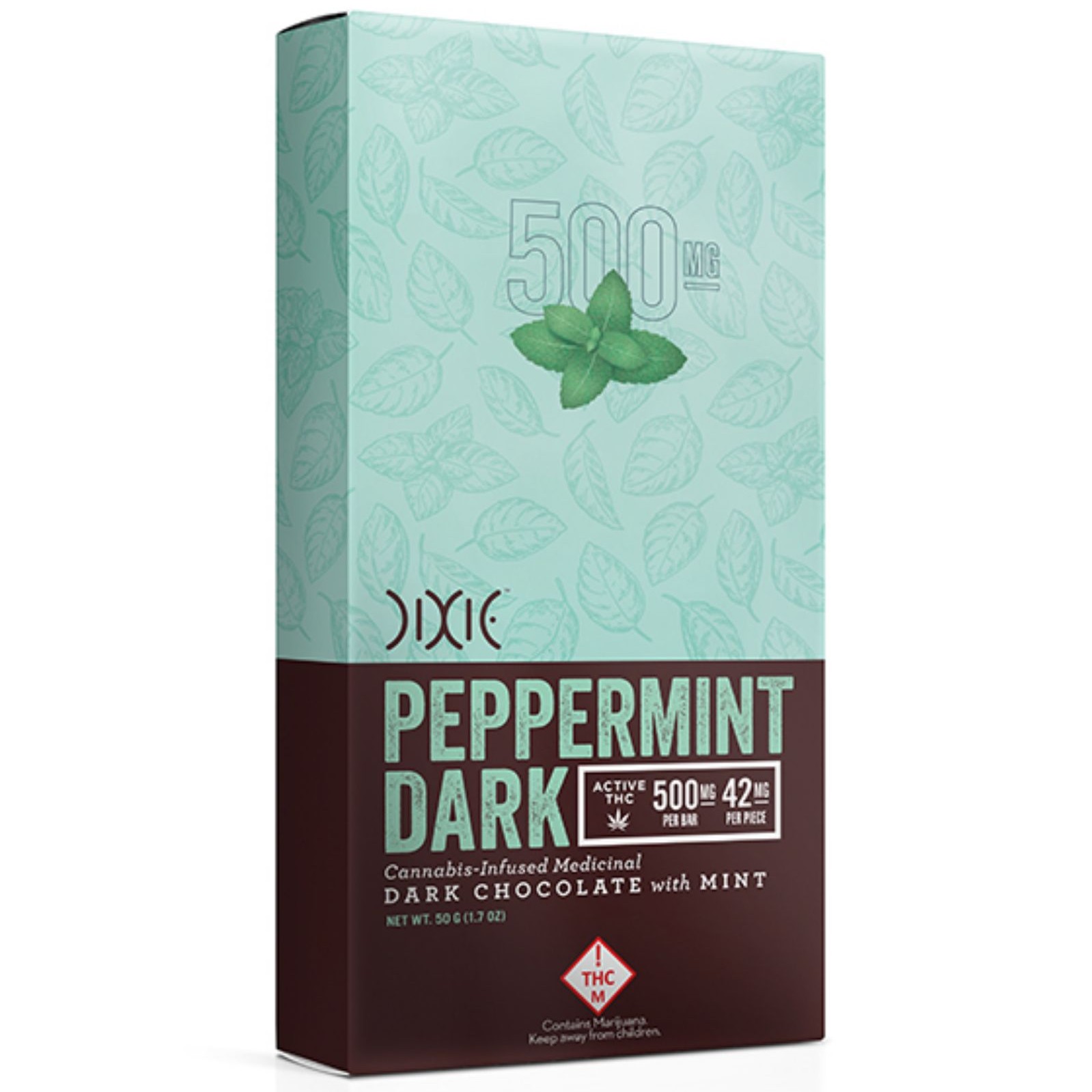 Dixie Brands: Peppermint Dark Chocolate - 500mg | Leafly