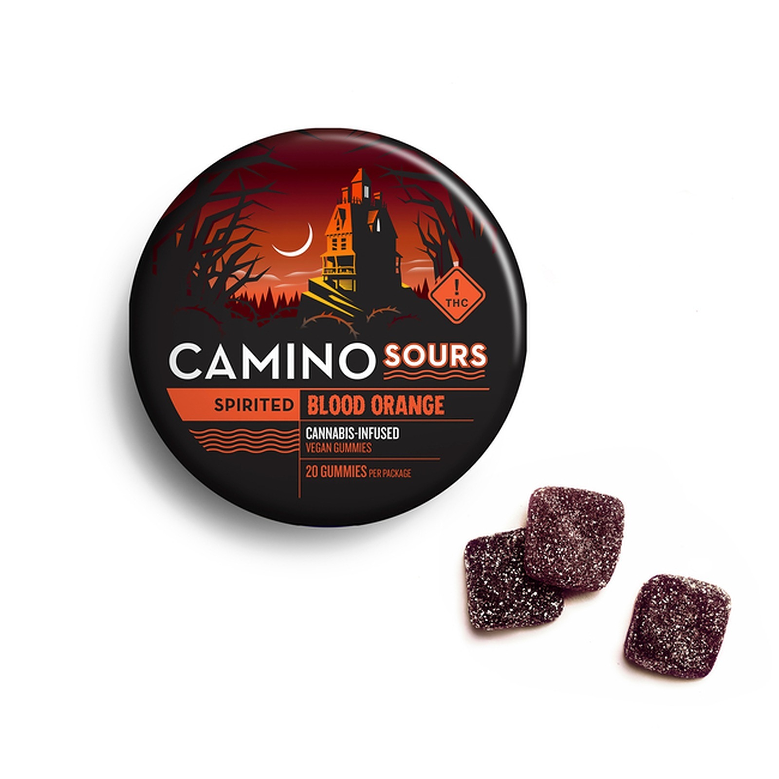 Camino: 10mg Camino Sours 'Spirited' Blood Orange Gummies 200mg THC ...