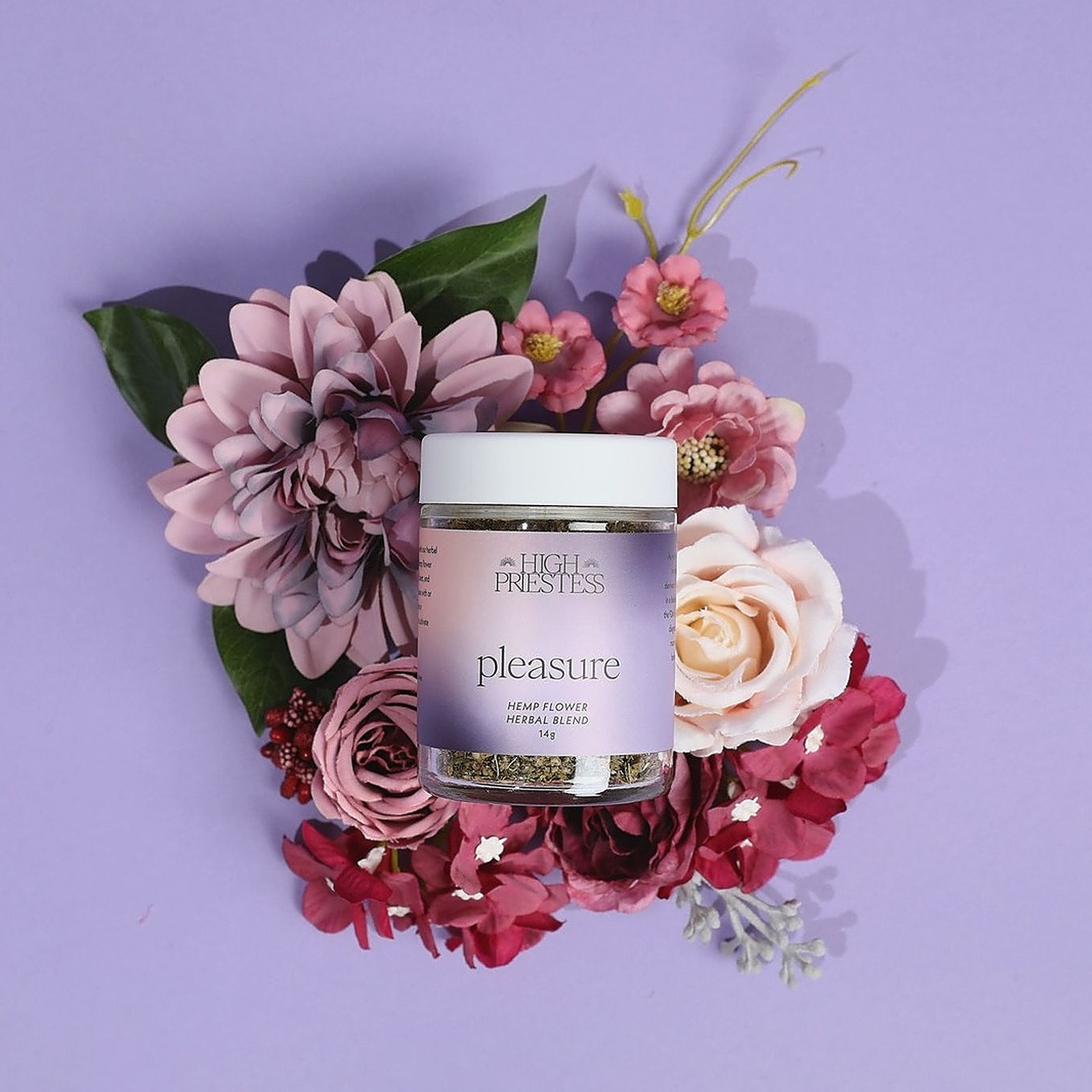 HIGH PRIESTESS: Pleasure: Aphrodisiac Hemp Flower Herbal Smoke Blend ...