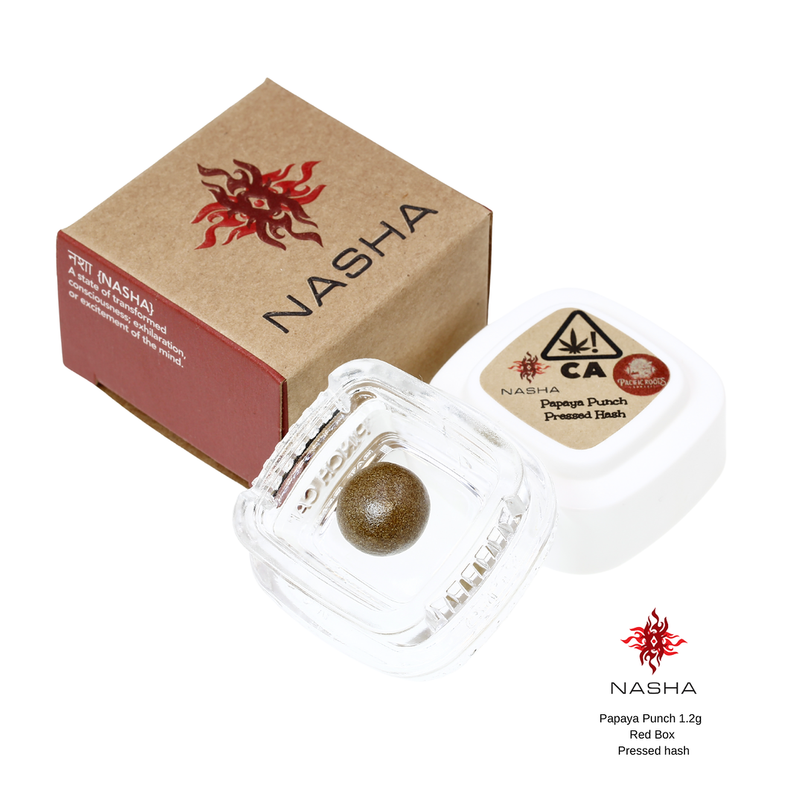 NASHA: Papaya Punch 1.2g Red Pressed Hash (Pacific Roots Farm) | Leafly