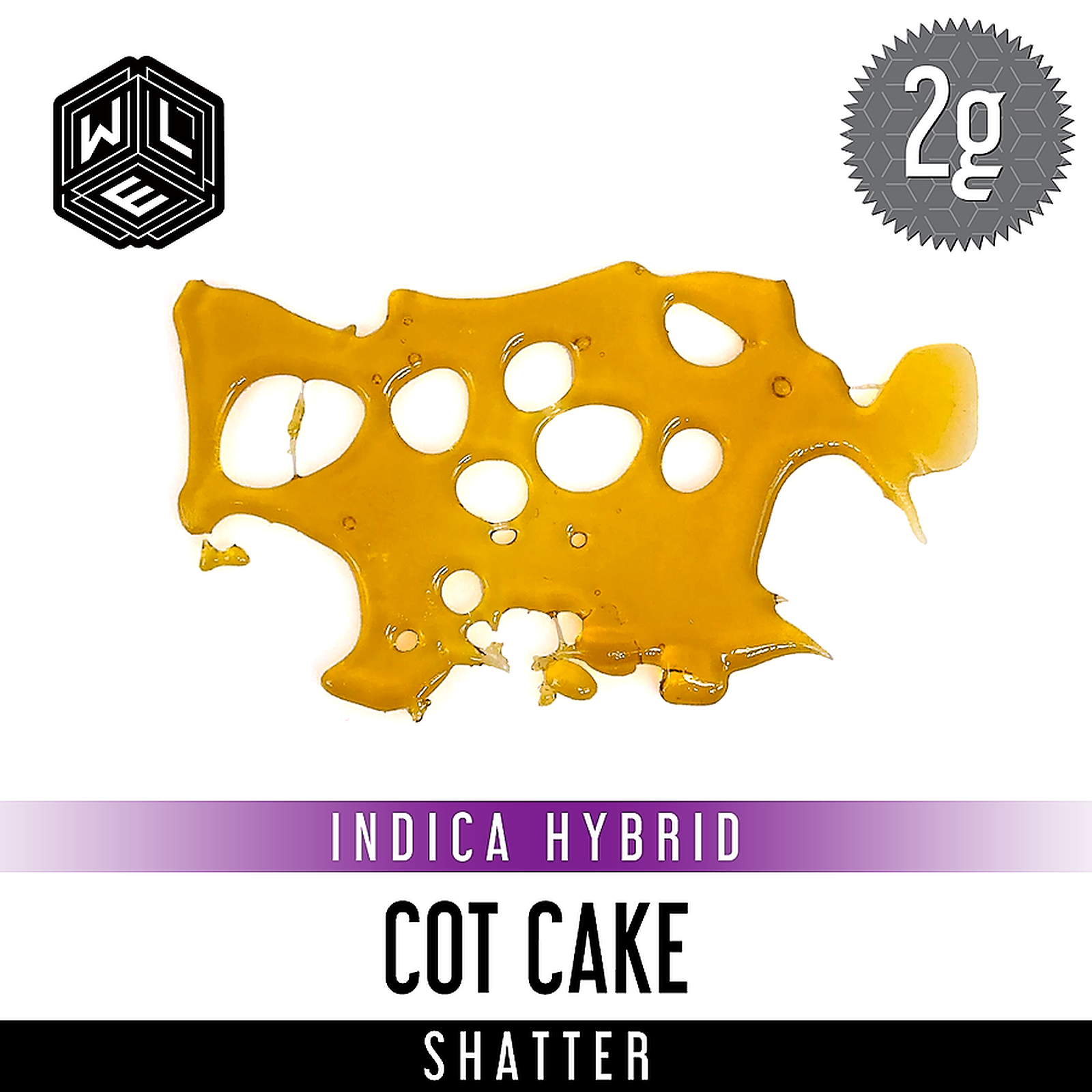 White Label Extracts: Cot Cake Shatter 2 Gram | Leafly