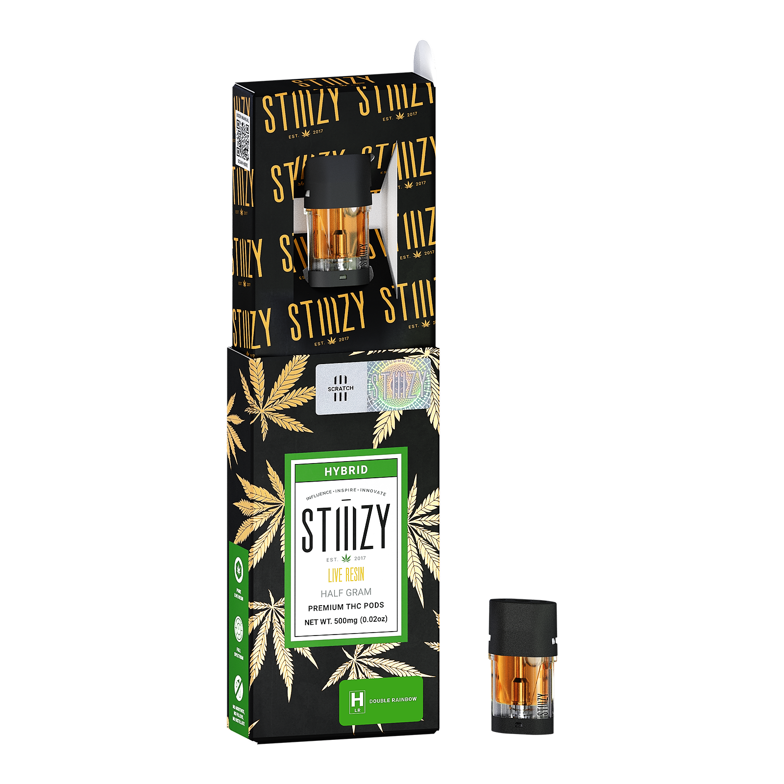 STIIIZY: DOUBLE RAINBOW - LIVE RESIN POD .5G | Leafly