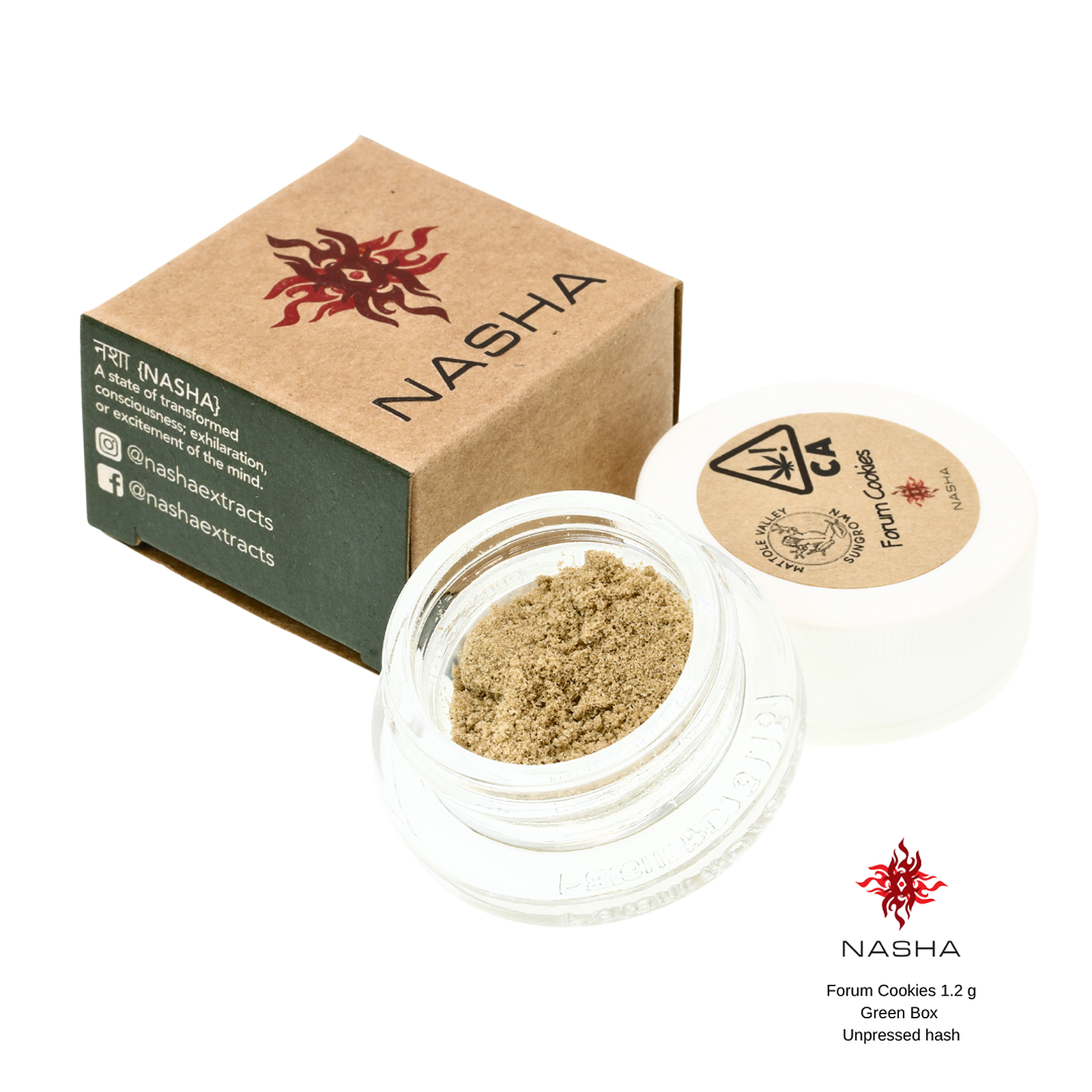 NASHA: Forum Cookies 1.2 g Green Unpressed Hash (Mattole Valley ...