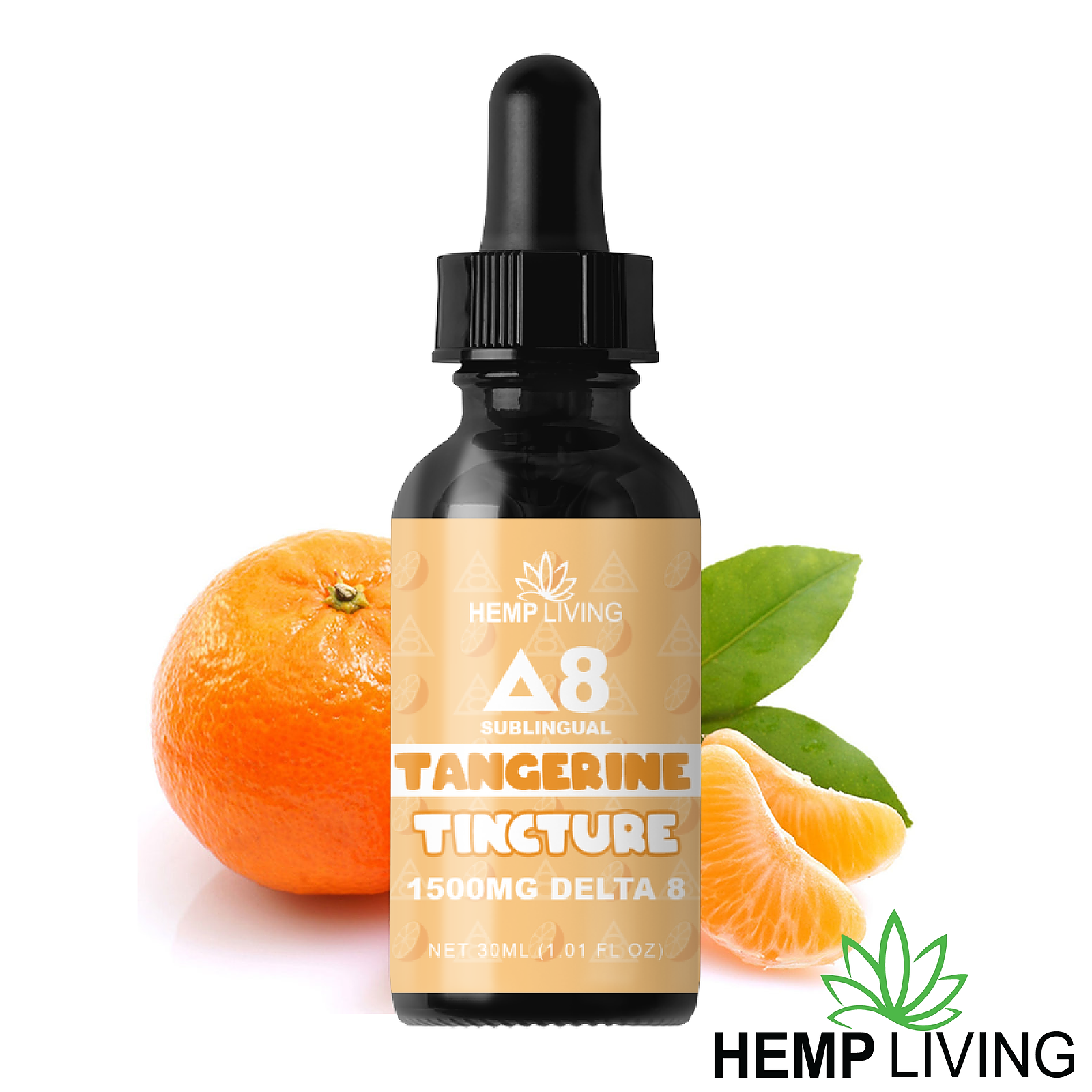 Hemp Living: Hemp Living - Delta 8 Tincture - 1500mg/30mL - Tangerine ...