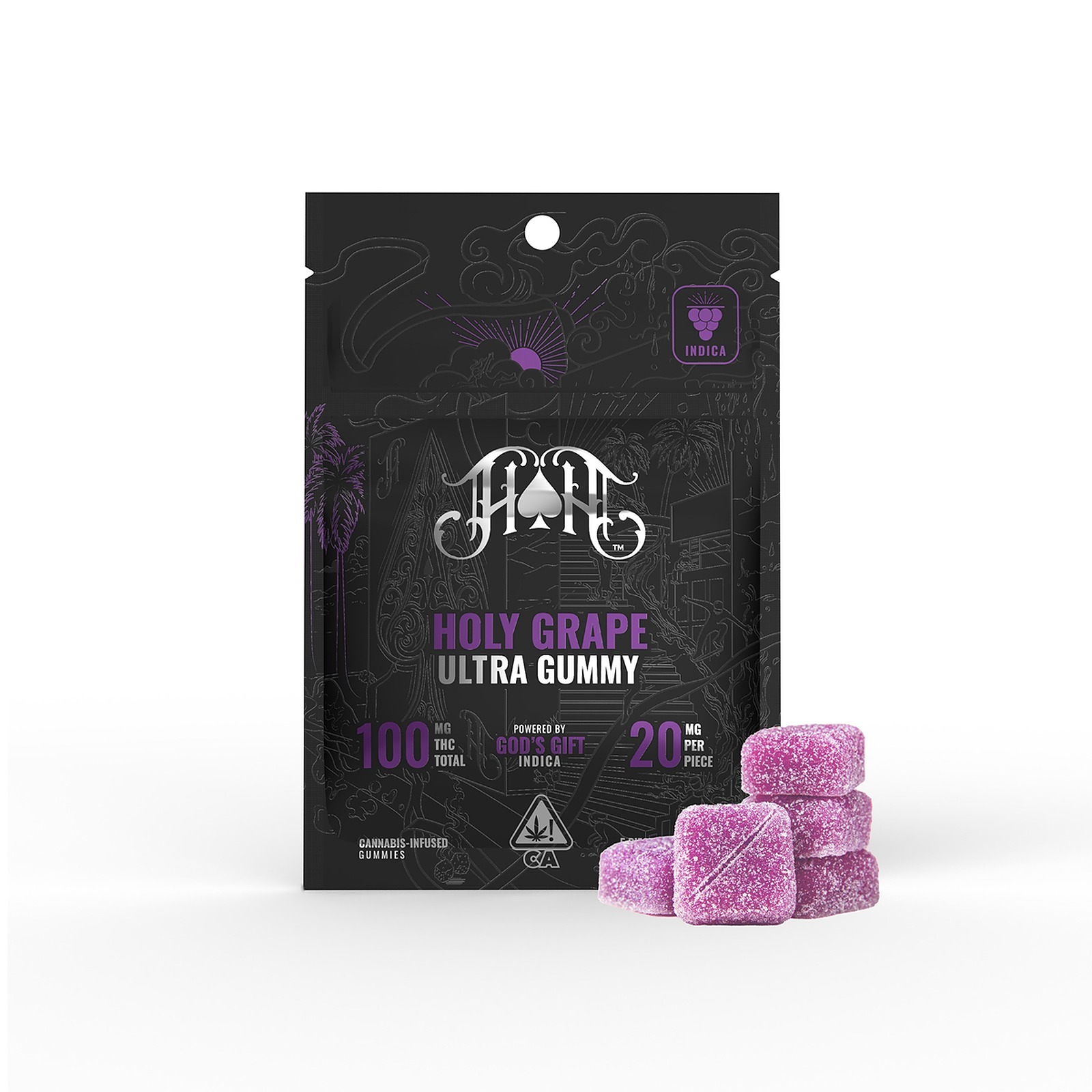 Heavy Hitters: Holy Grape Ultra Gummy 100mg 5-pack (Indica) | Leafly