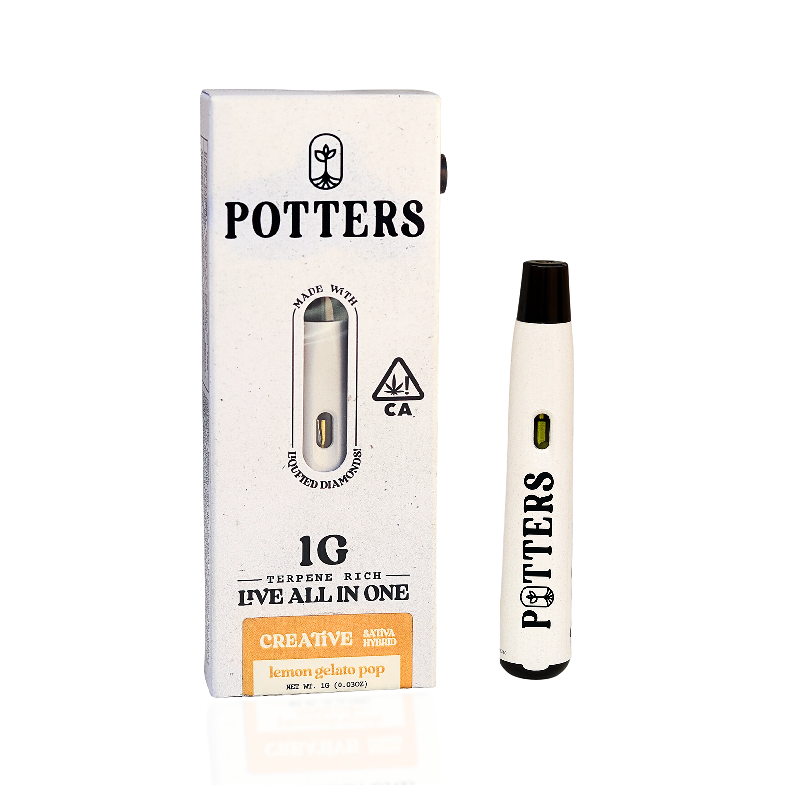 POTTERS: Lemon Gelato Pop Live Disposable 1G | Leafly