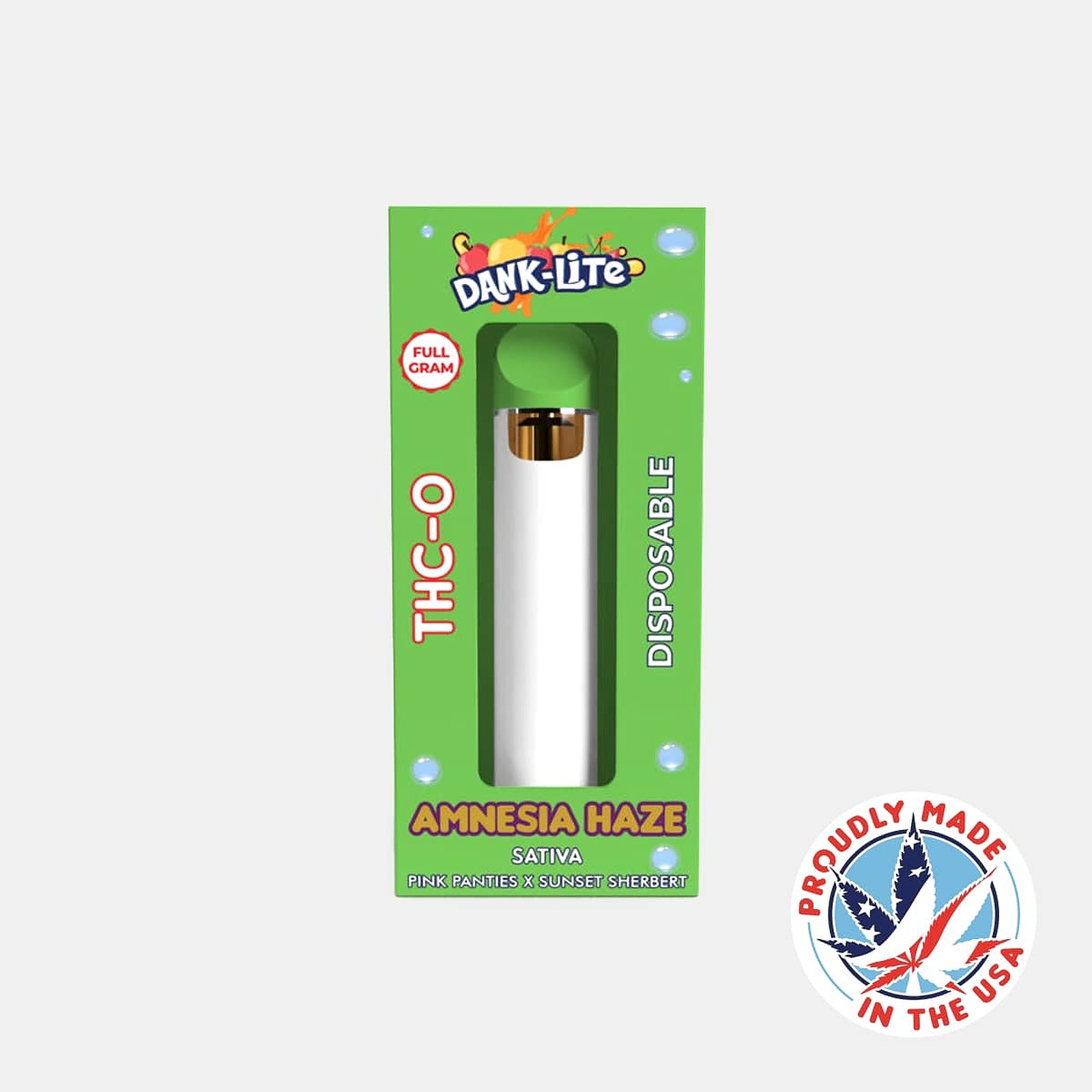 DankLite: THC-O Disposable Vape – Amnesia Haze (Sativa) | Leafly
