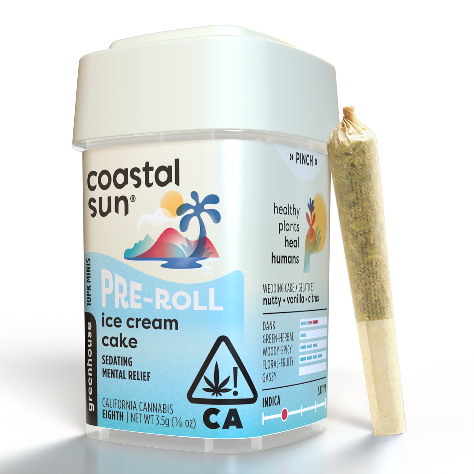 Coastal Sun Farm: Ice Cream Cake Greenhouse Pre-Roll 10-Pack | Leafly