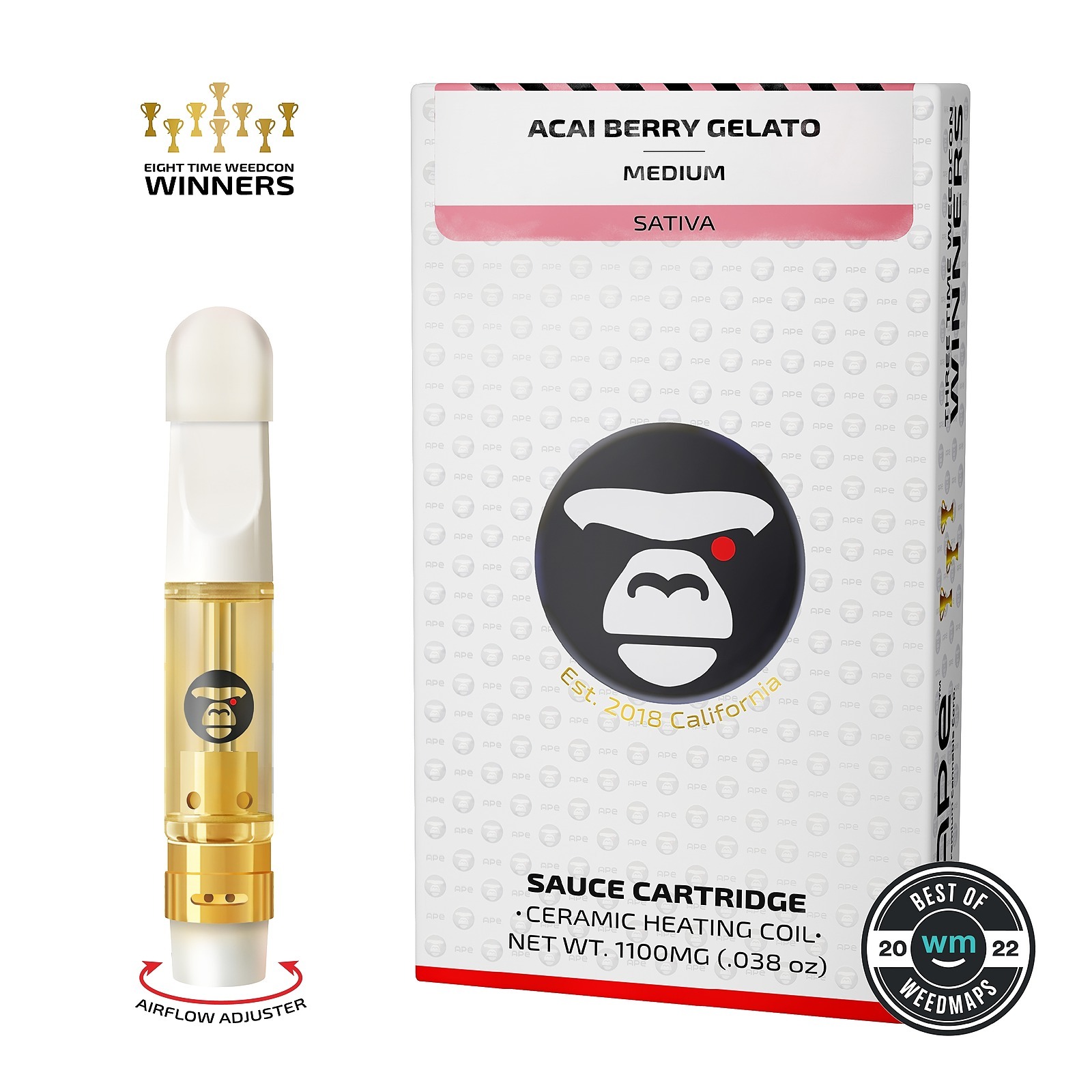 APE Premium Cannabis Corp.: ACAI BERRY GELATO sauce carts 1100 mg. | Leafly