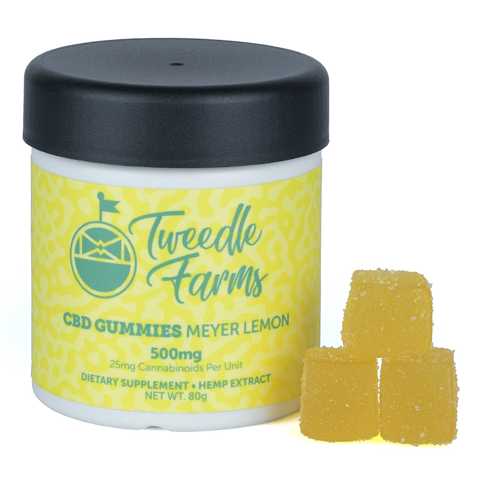 Tweedle Farms: CBD Gummies • 500mg • Meyer Lemon | Leafly