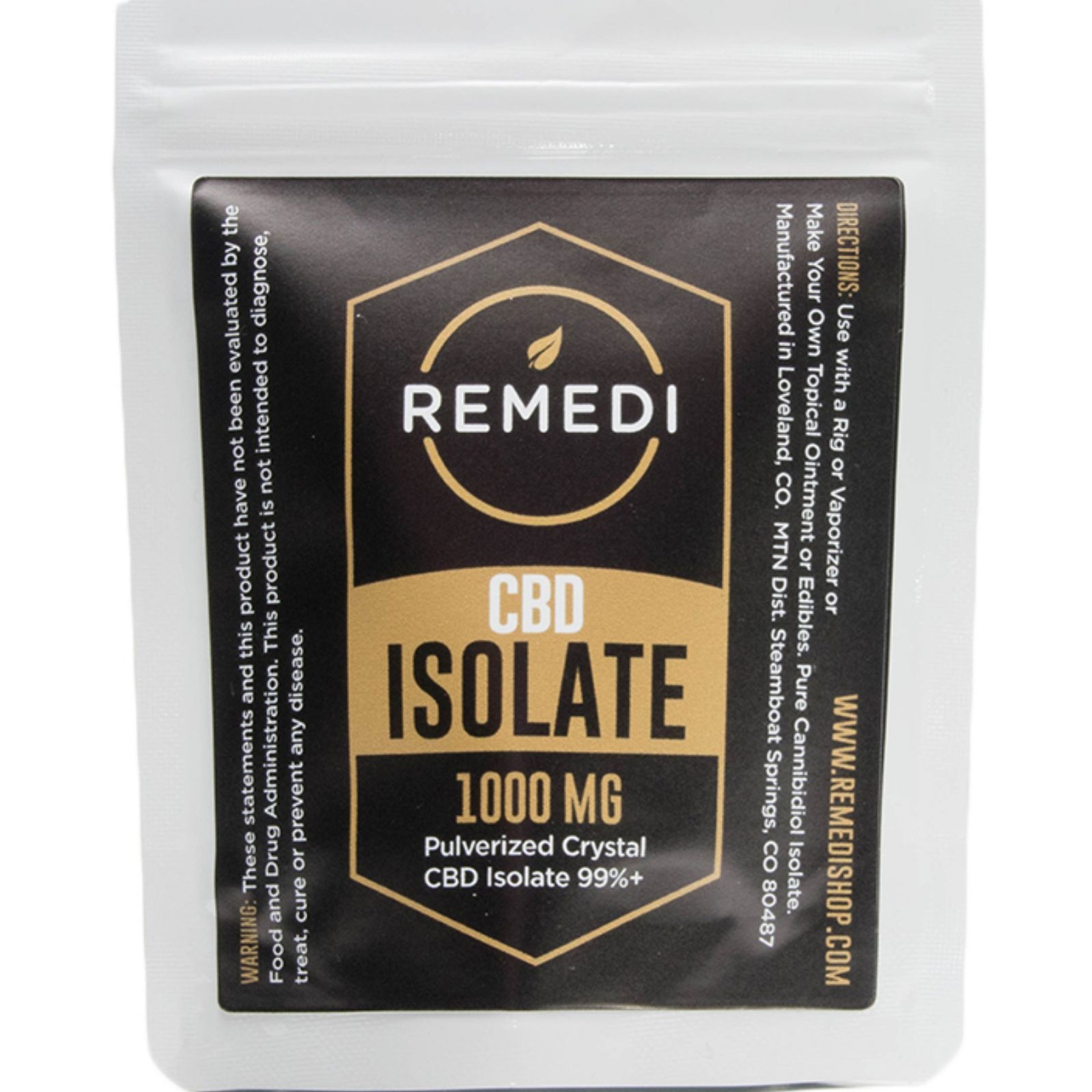 Remedi Plus: Remedi CBD Isolate 99% Potency – 1000mg | Leafly