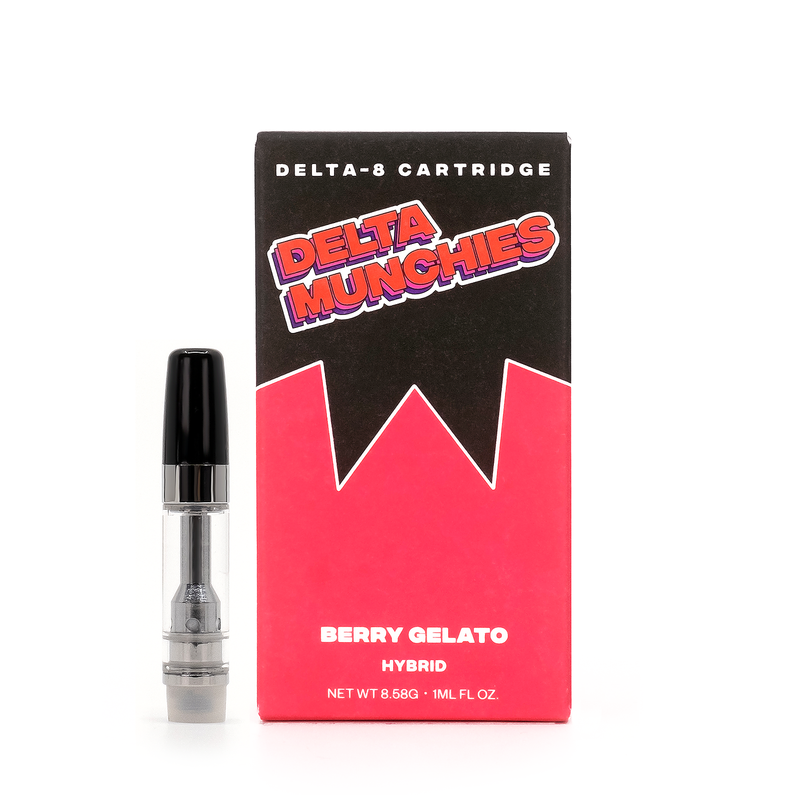 Delta Munchies: Berry Gelato 1000mg Delta 8 Vape Cartridge | Leafly