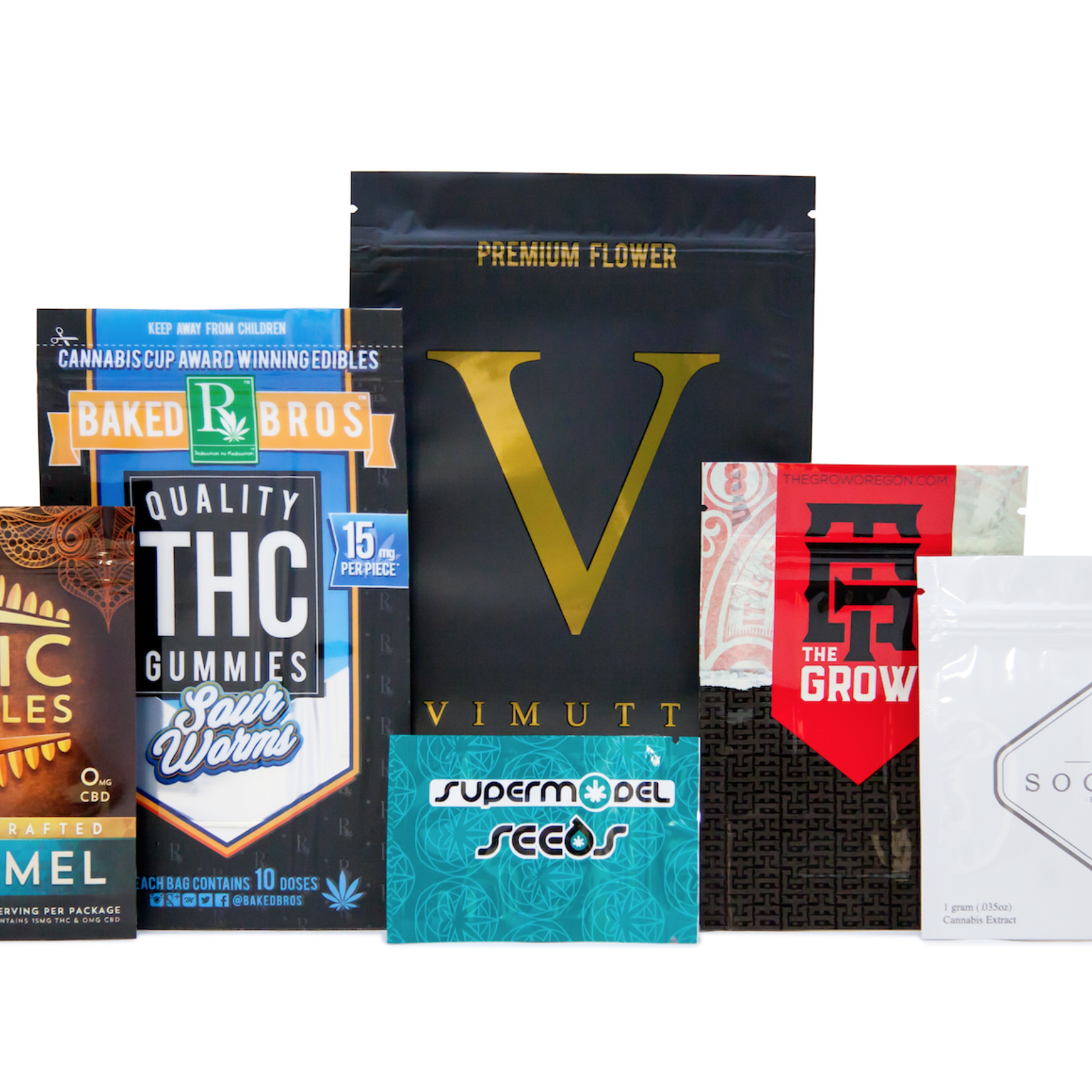 Best Bud Bags: 1/8oz Smell Proof Bags - Black / Black | Leafly