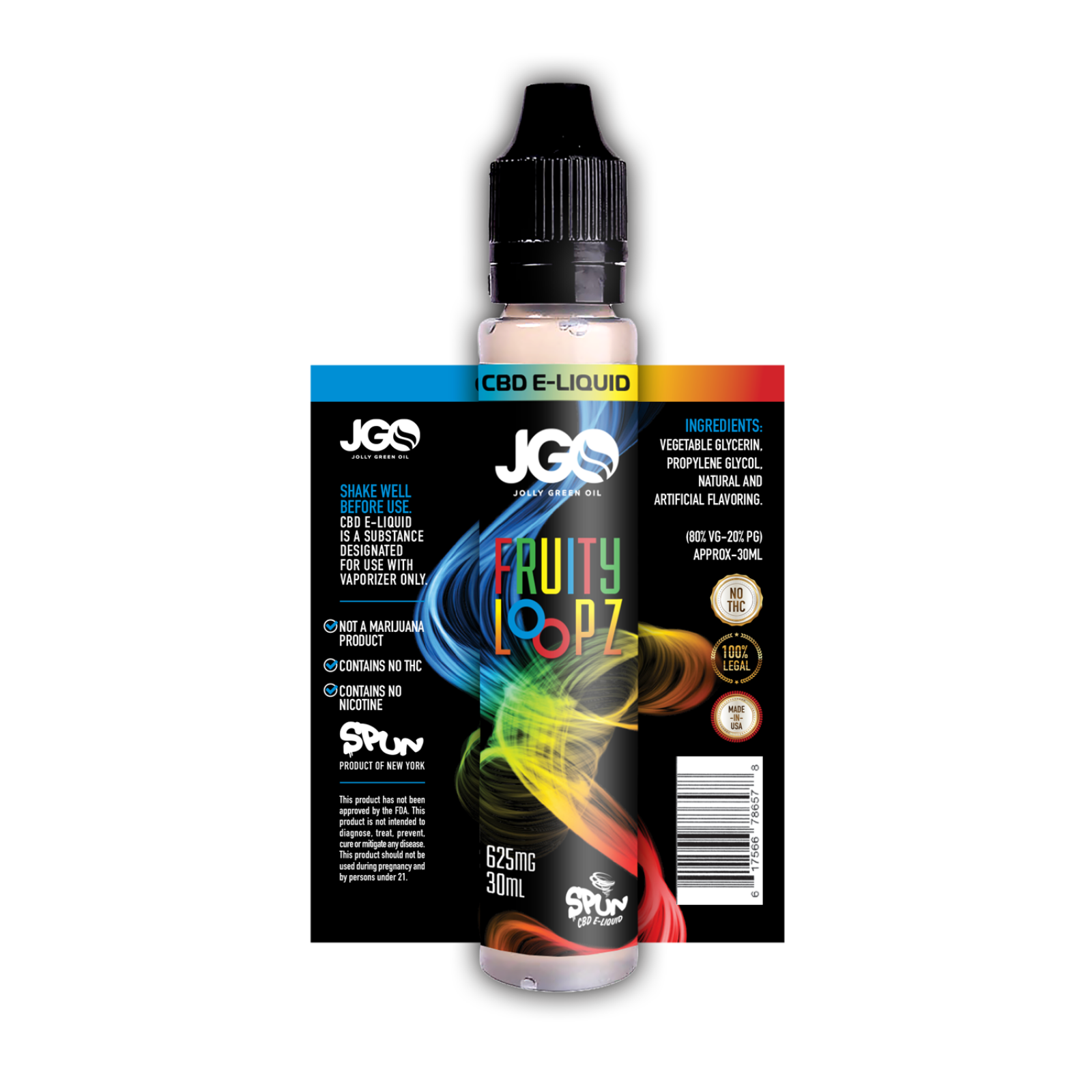 Jolly Green Oil: Froot Loops 625MG CBD E-Liquid | Leafly