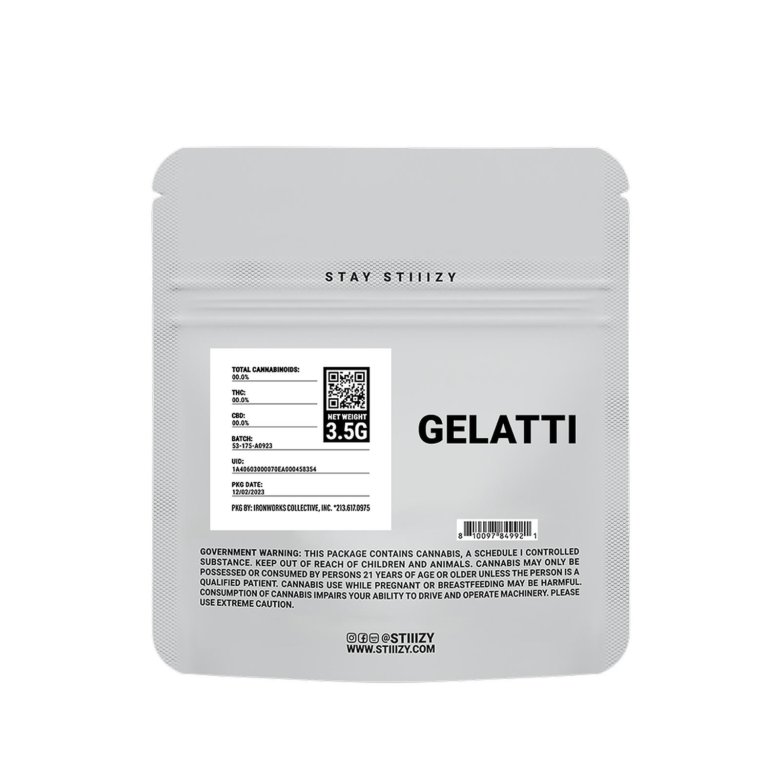 STIIIZY: GELATTI WHITE LABEL 3.5G | Leafly
