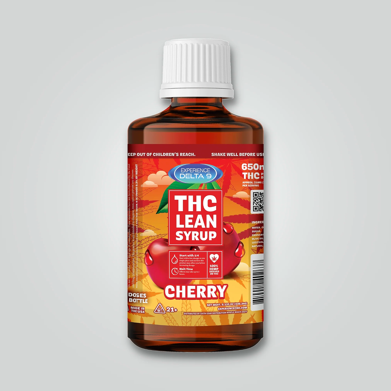 Experience CBD: Delta 9 THC Cherry Lean Syrup 650mg | Leafly