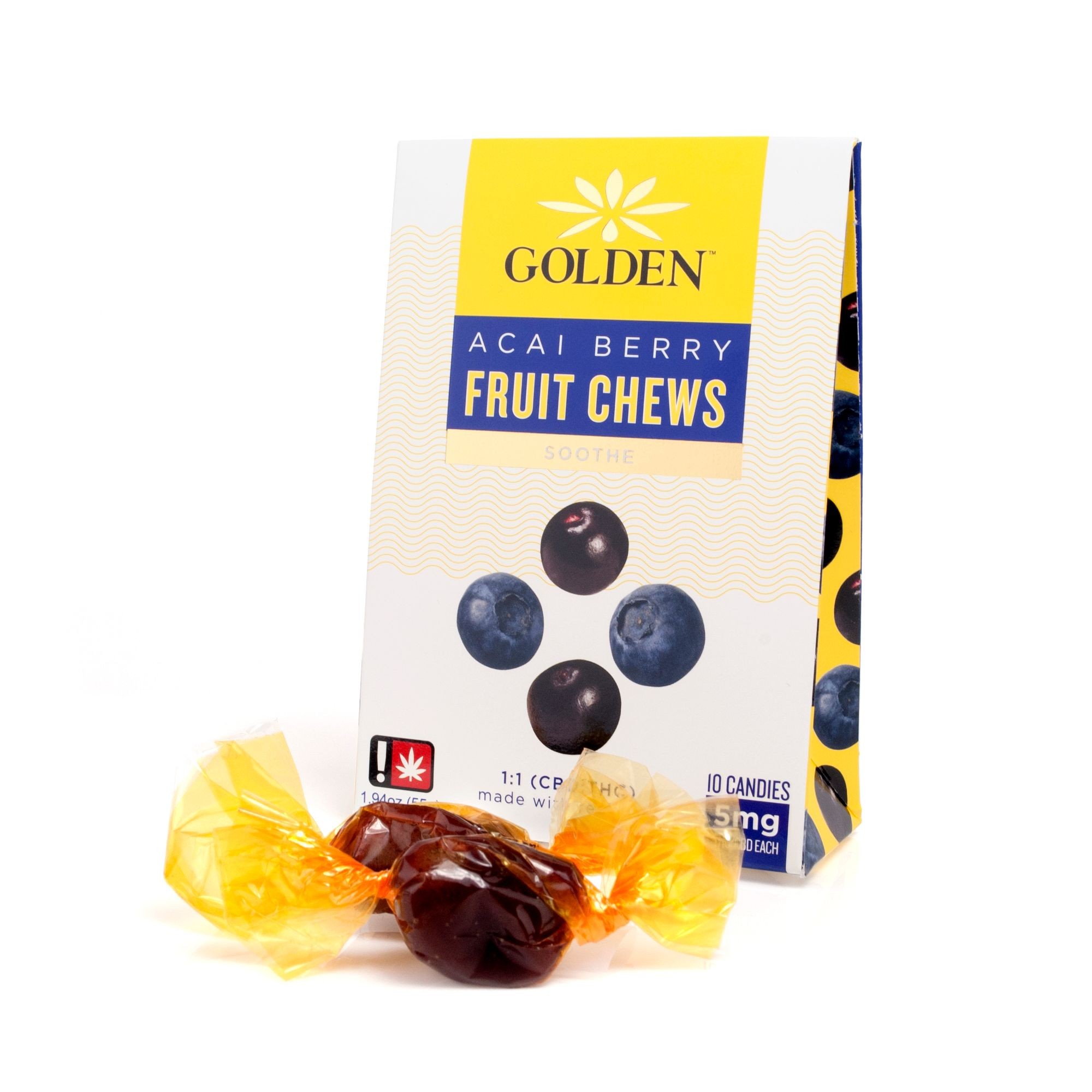 Golden Brands: Acai Berry Fruit Chews 50mg 10-pack | Leafly