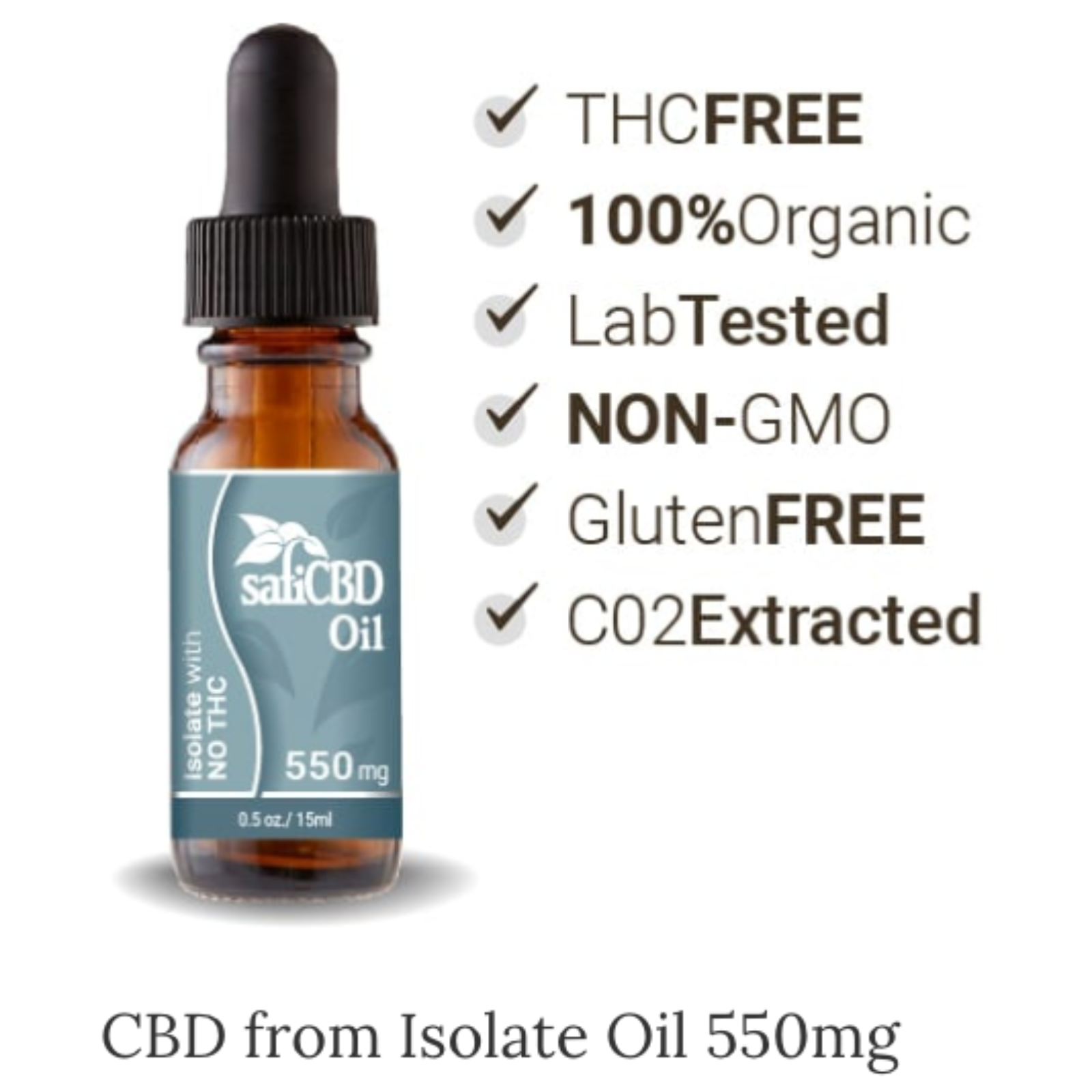safiCBD: No THC CBD Oil 550mg | Leafly
