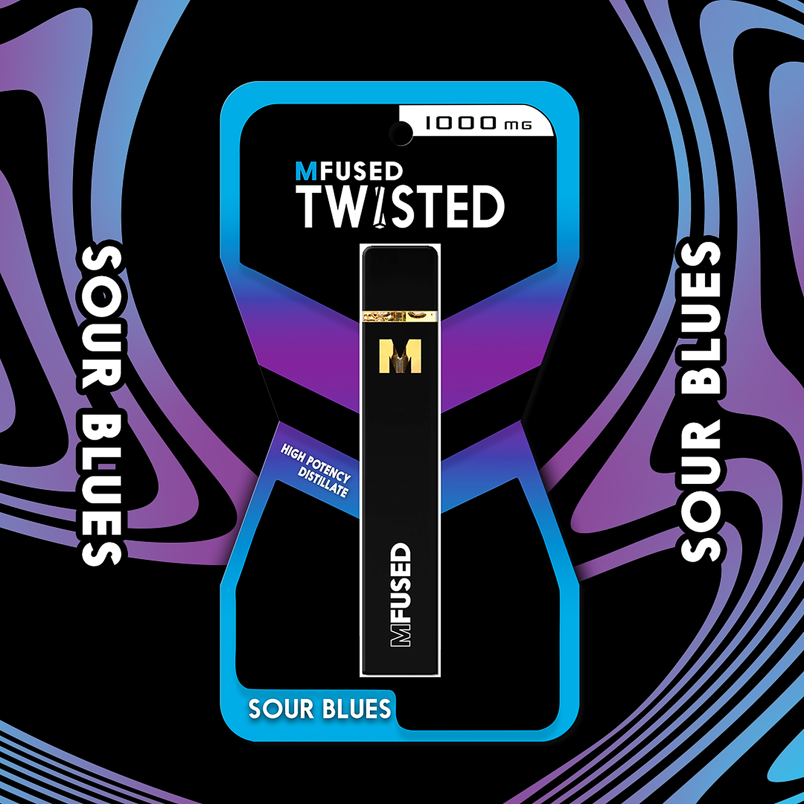 MFUSED: TWISTED Disposable Vape - Sour Blues | Leafly