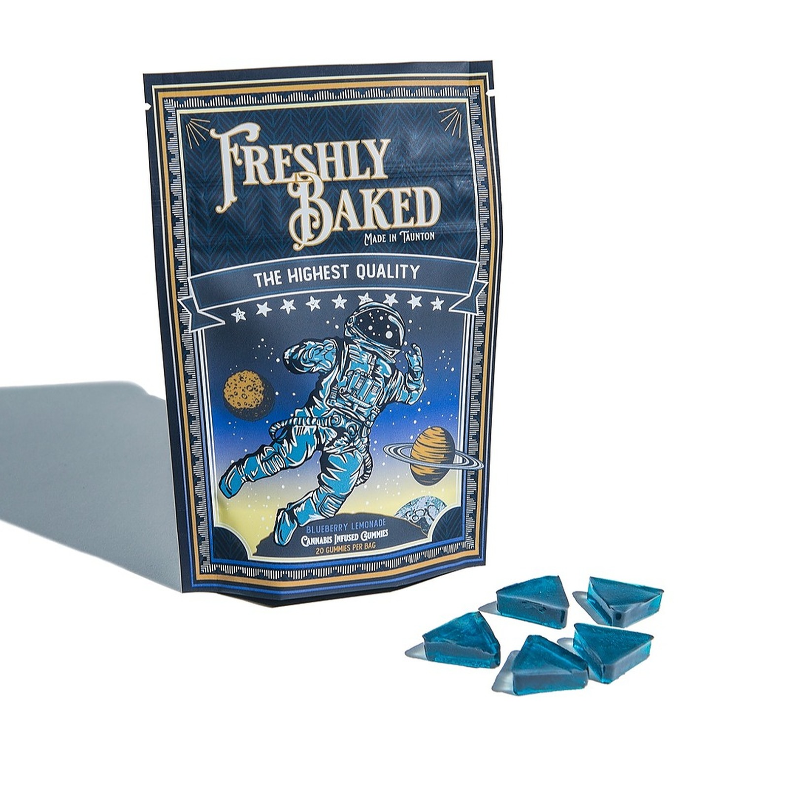 Freshly Baked Company: Blueberry Lemonade Gummies 100mg 20-pack | Leafly