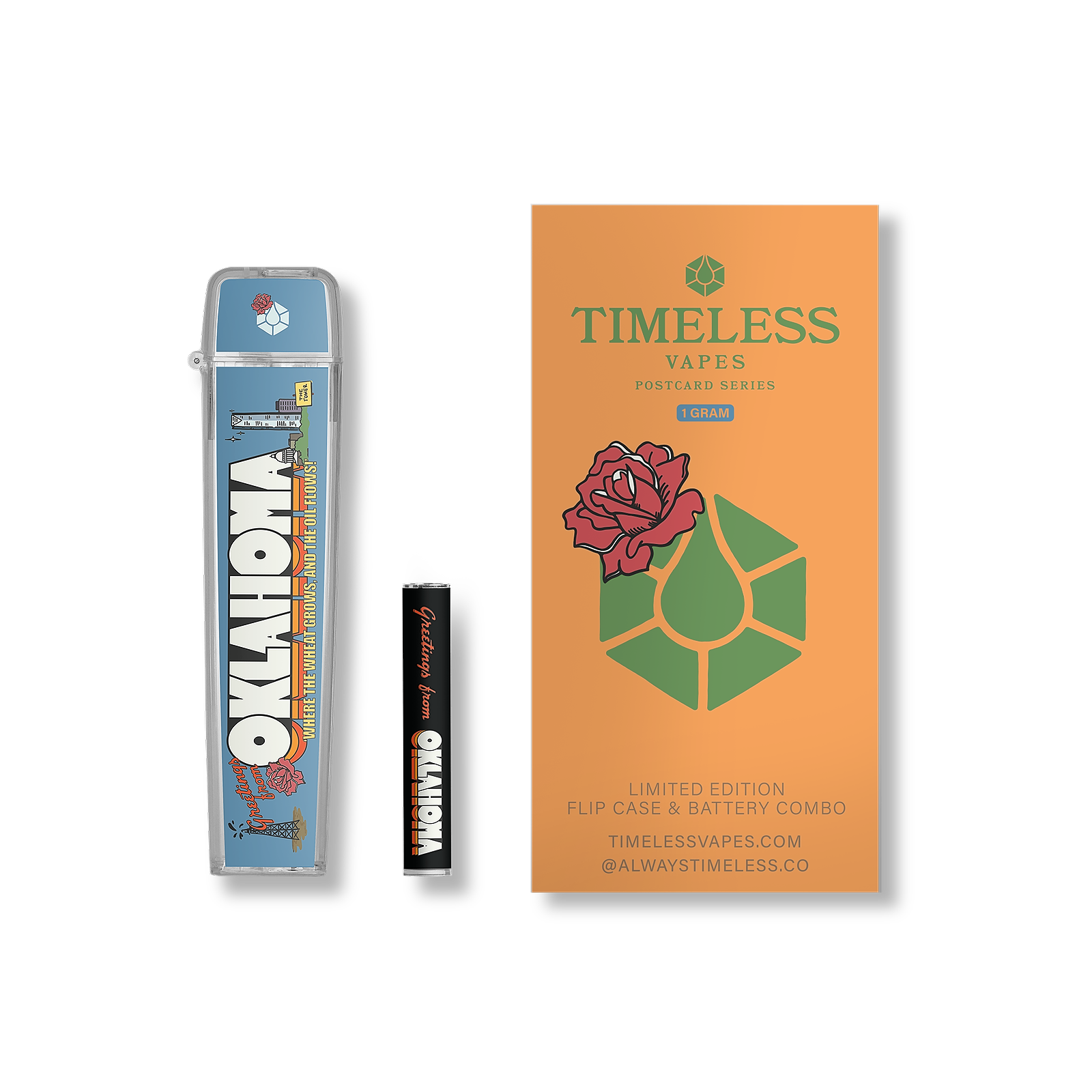 Timeless Vapes: Greetings From Oklahoma Flip Case & Battery Combo ...