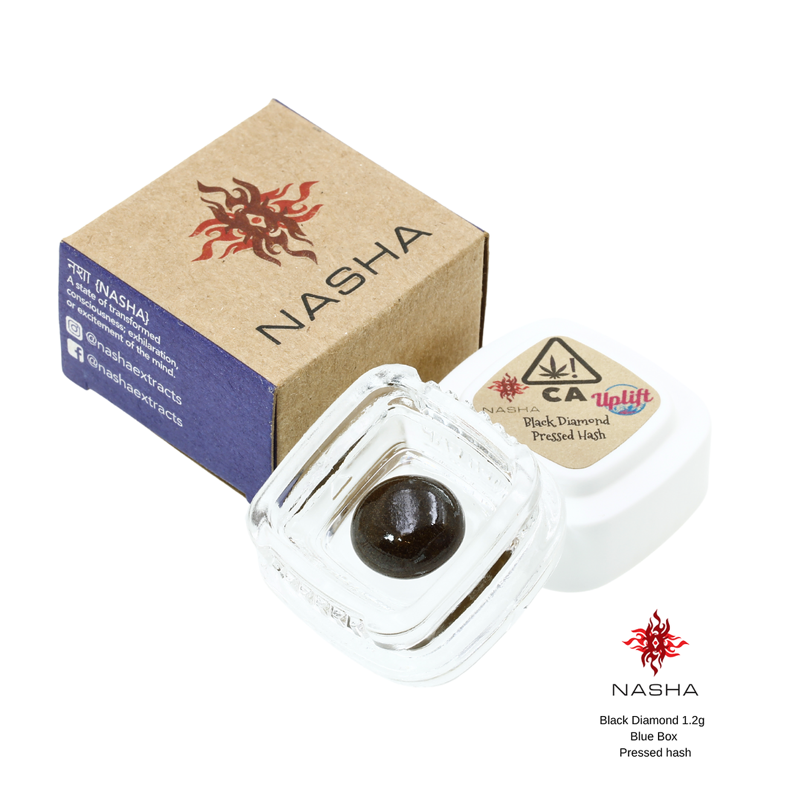 NASHA: Black Diamond 1.2g Blue Pressed Hash | Leafly