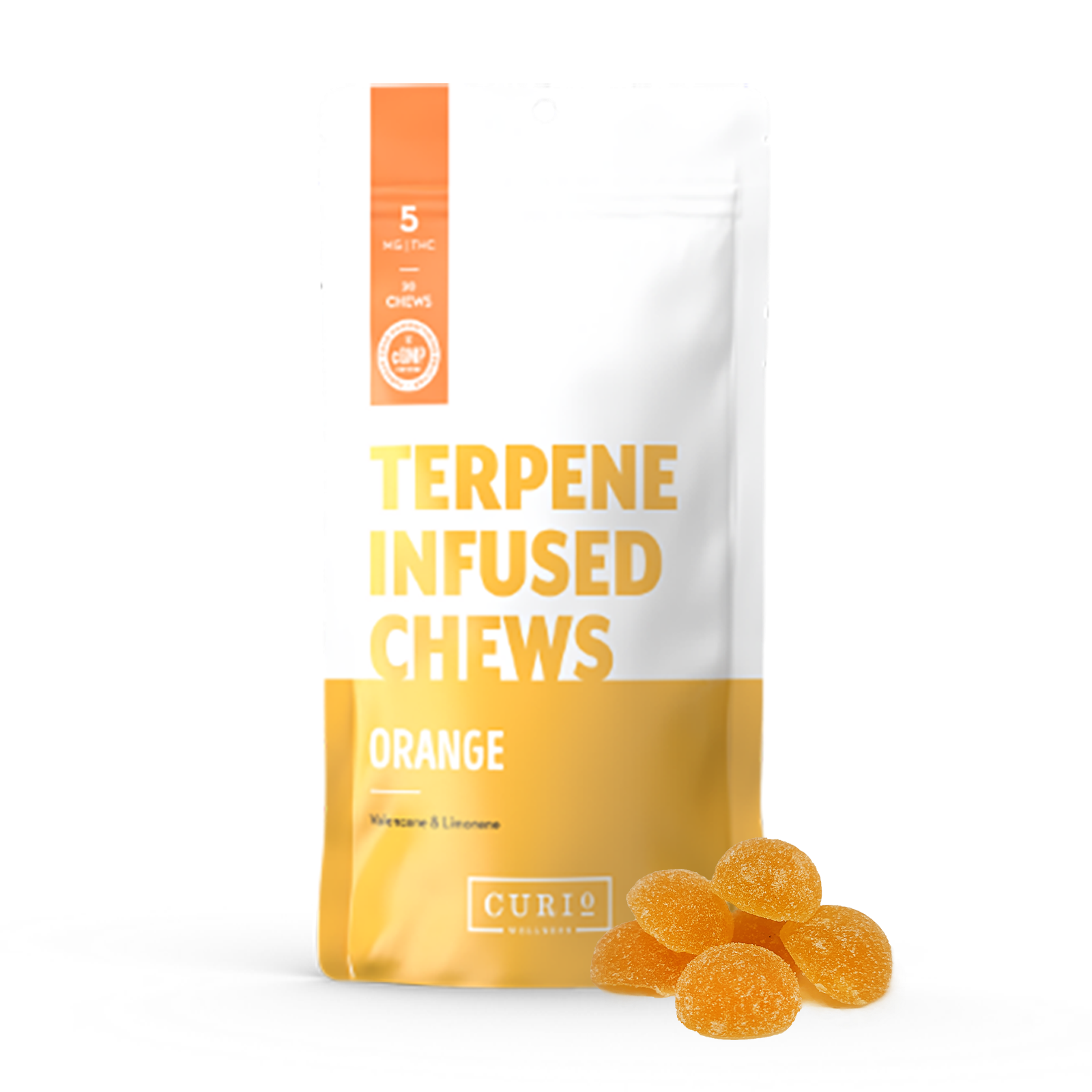 Curio Wellness: Terpene Infused Chews-Orange | 100mg | 20pk | Leafly
