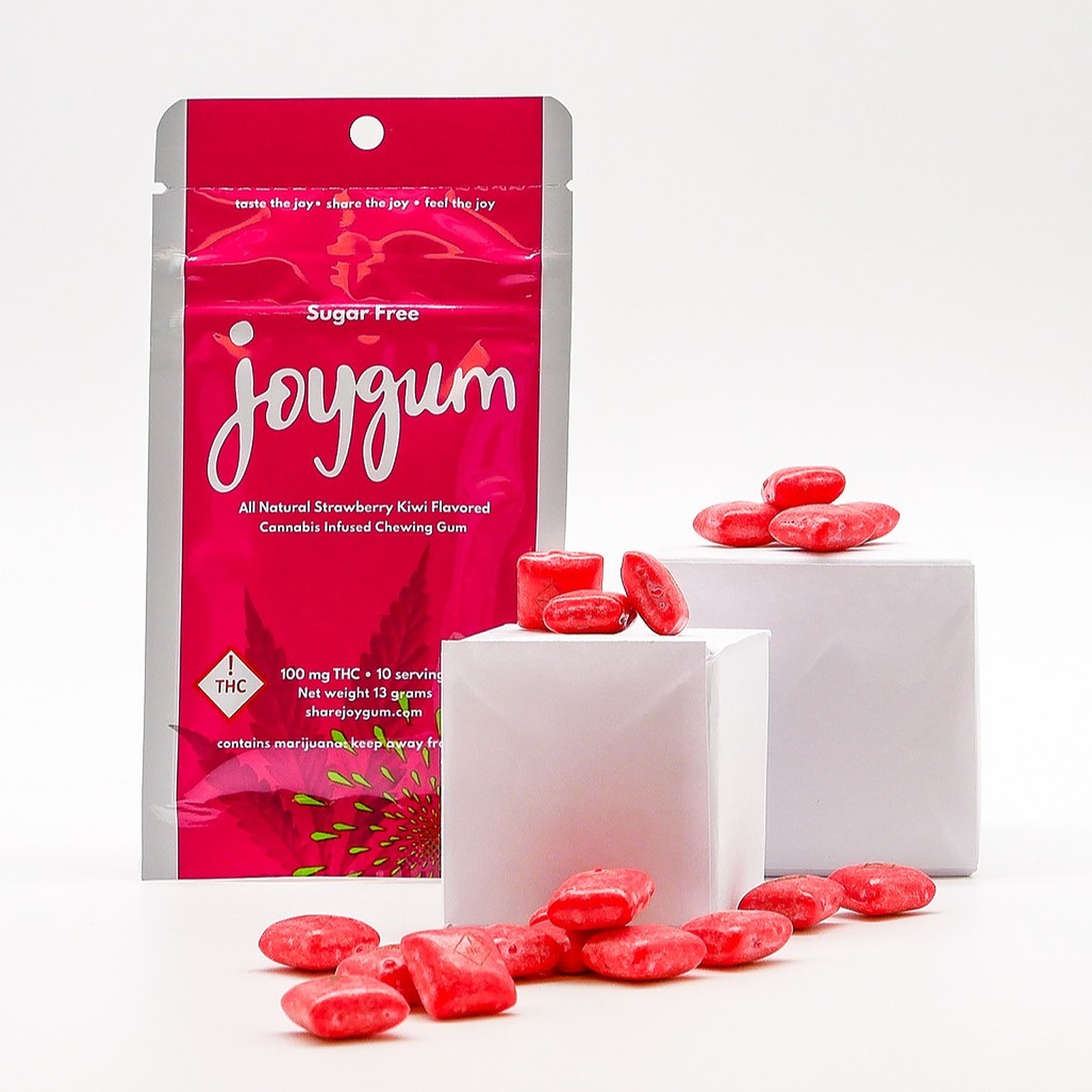 Joyibles: JoyGum Strawberry Kiwi (Sugar Free) (10pk) - 10mg THC ea ...