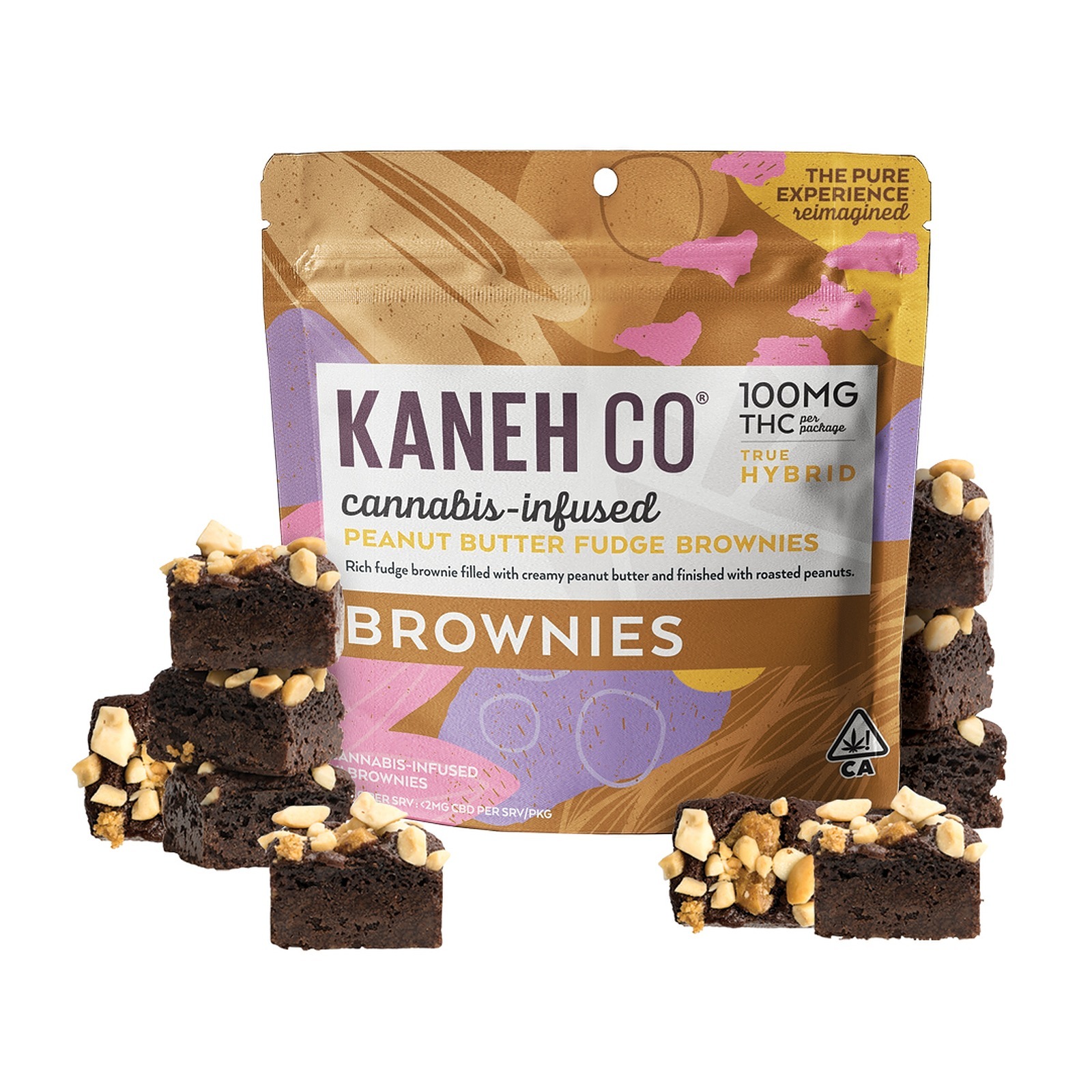 Kaneh Co.: Peanut Butter Fudge Brownies [10pk] (100mg THC) | Leafly