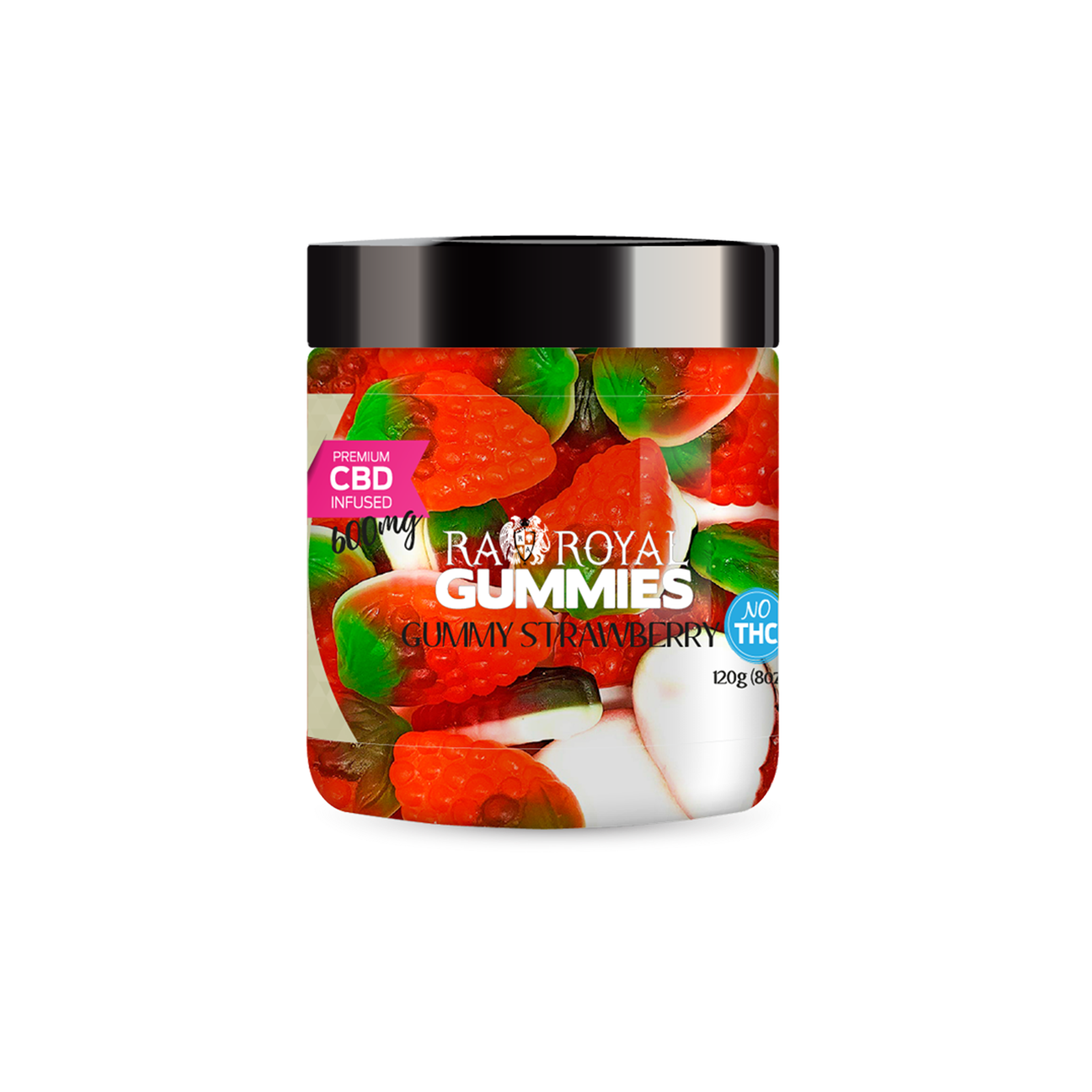 RA Royal: R.A. Royal Gummies: CBD Strawberry Gummy Jar (600 MG) | Leafly