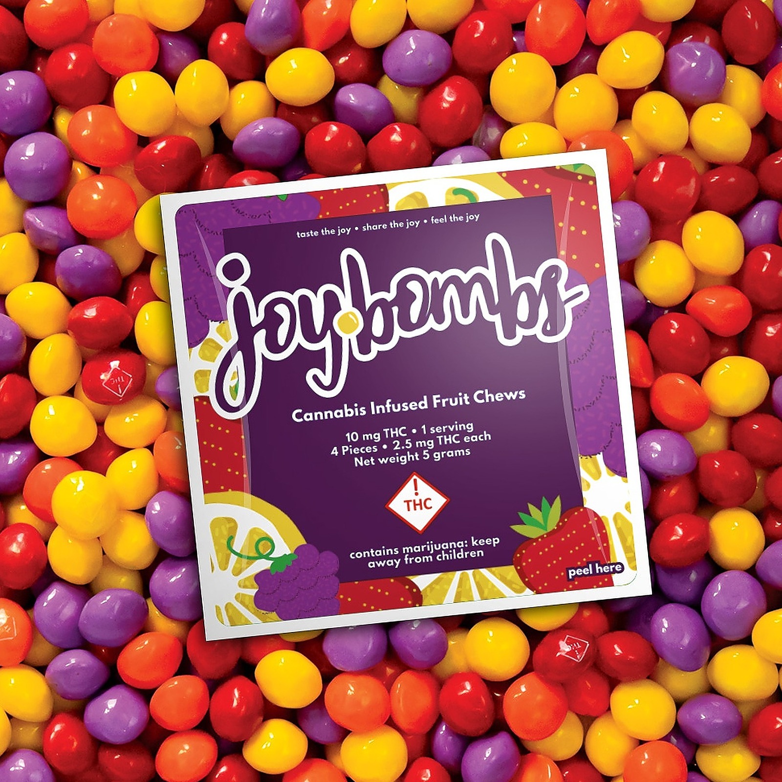 Joyibles: Joy Bombs Original Fruit (4pk) - 2.5mg THC ea (10mg Total ...
