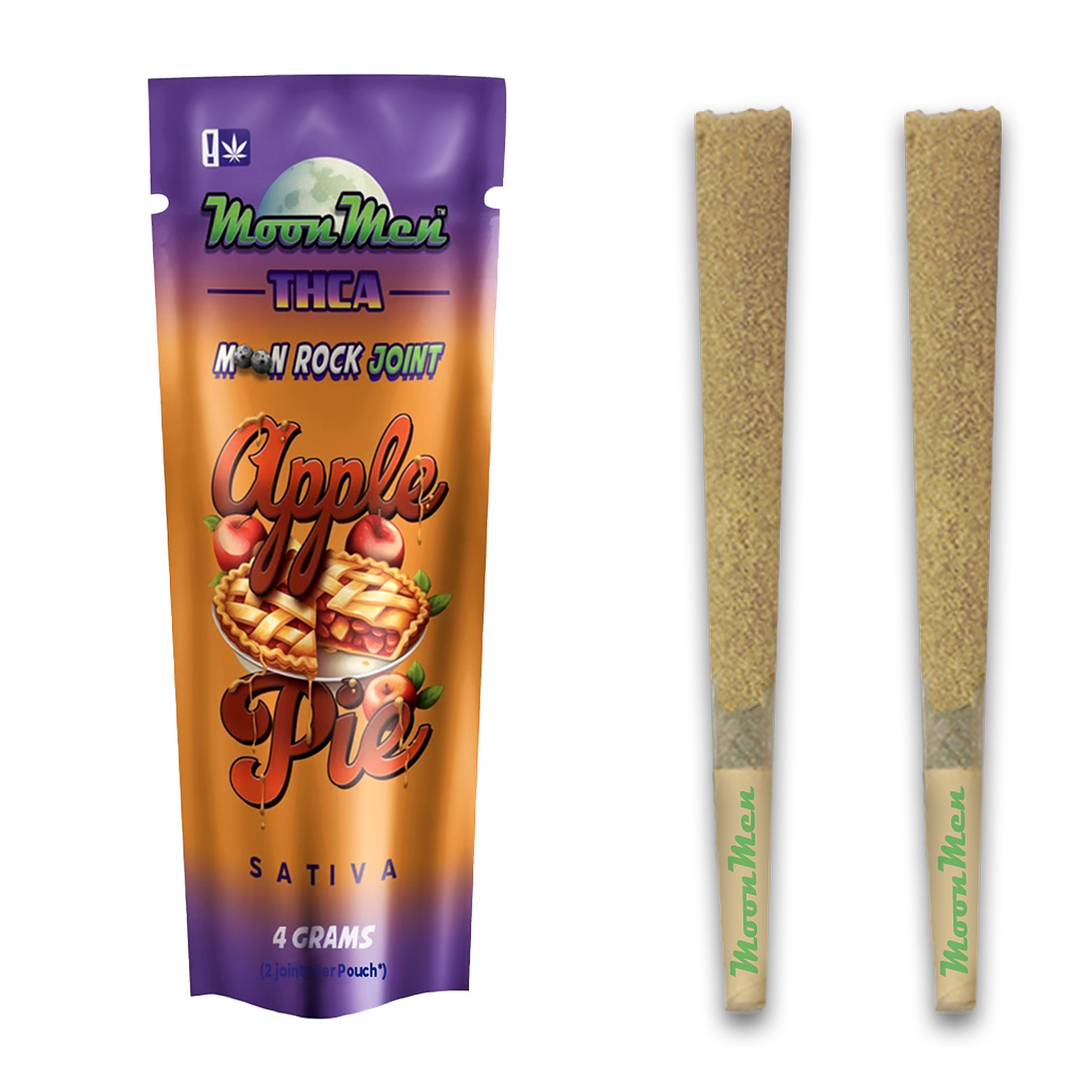 Moon Men: THCA Moon Rock Double Joint (2 X 2g) – Apple Pie | Leafly