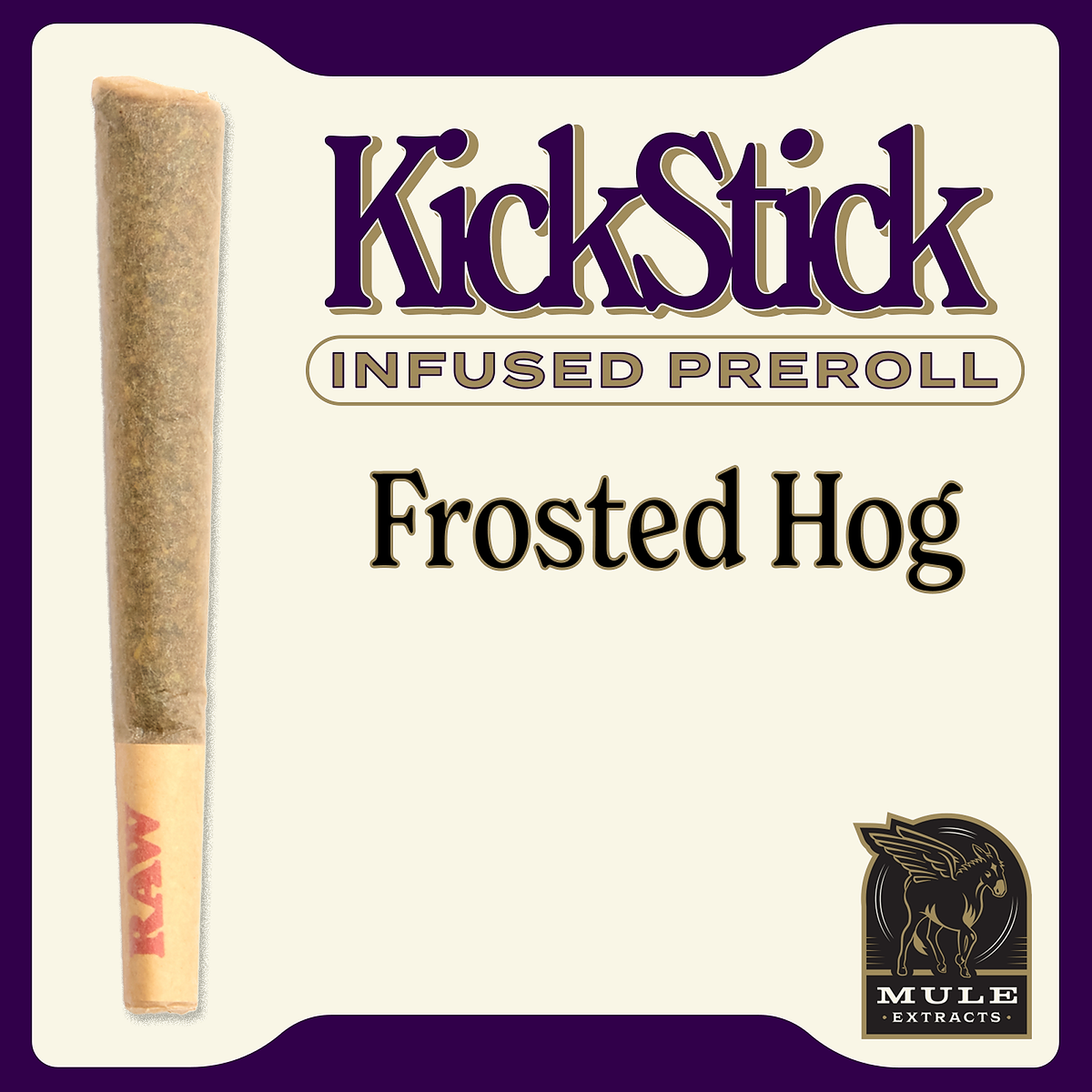 Mule Extracts: 1.25g Kick Stick Infused Pre-Roll Frosted Hog Inidica ...
