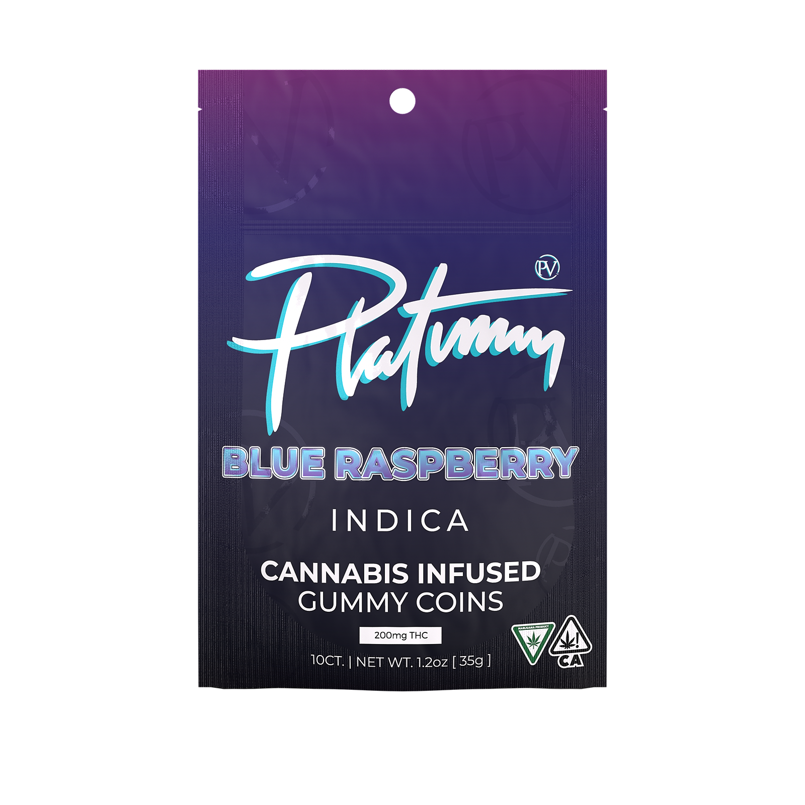 Platinum Vape: Platinum Vape (Indica) Blue Raspberry 200mg Gummy Coins ...