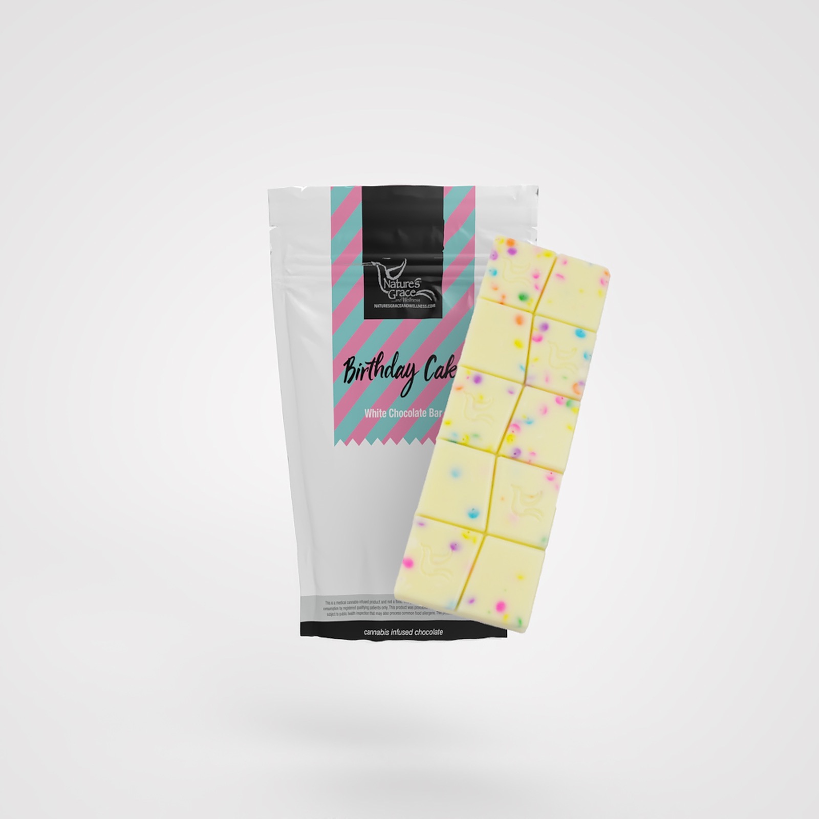 Nature's Grace and Wellness: Birthday Cake White Chocolate Bar 100mg ...