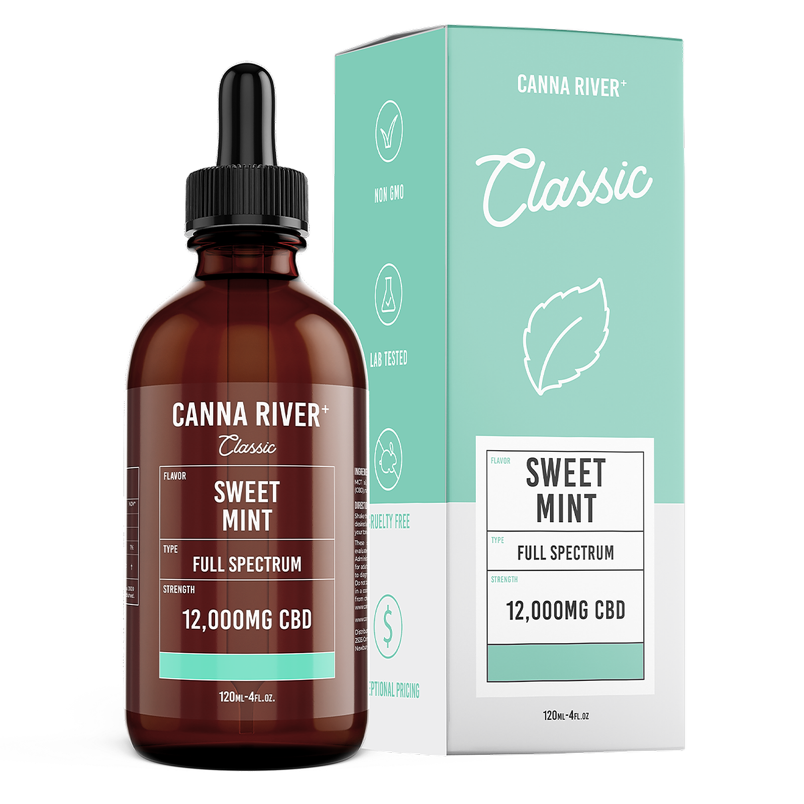 Canna River: Full Spectrum Tincture - Sweet Mint / 12,000mg / 120mL ...