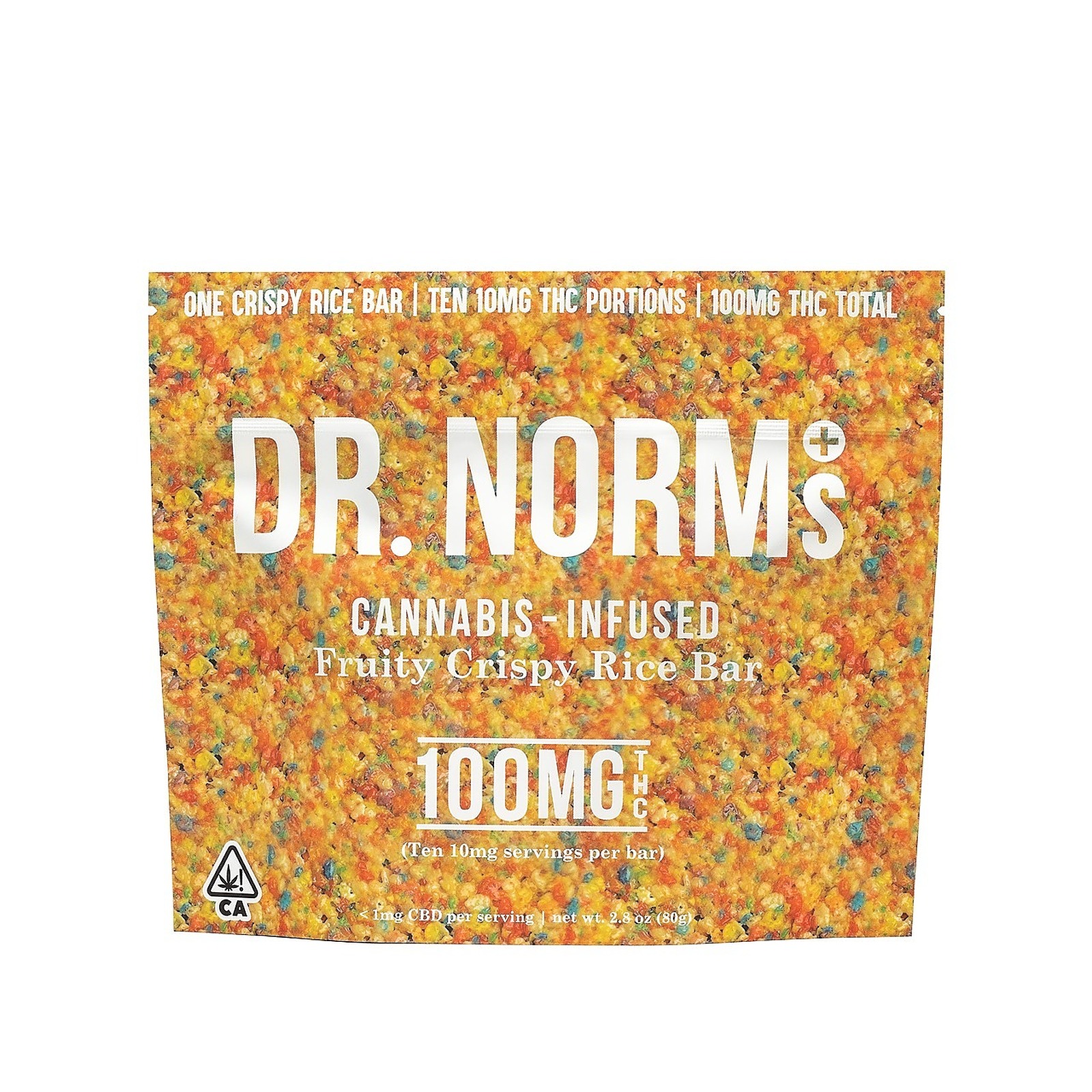 Dr. Norm's: Fruity Crispy Rice Bar 100mg | Leafly