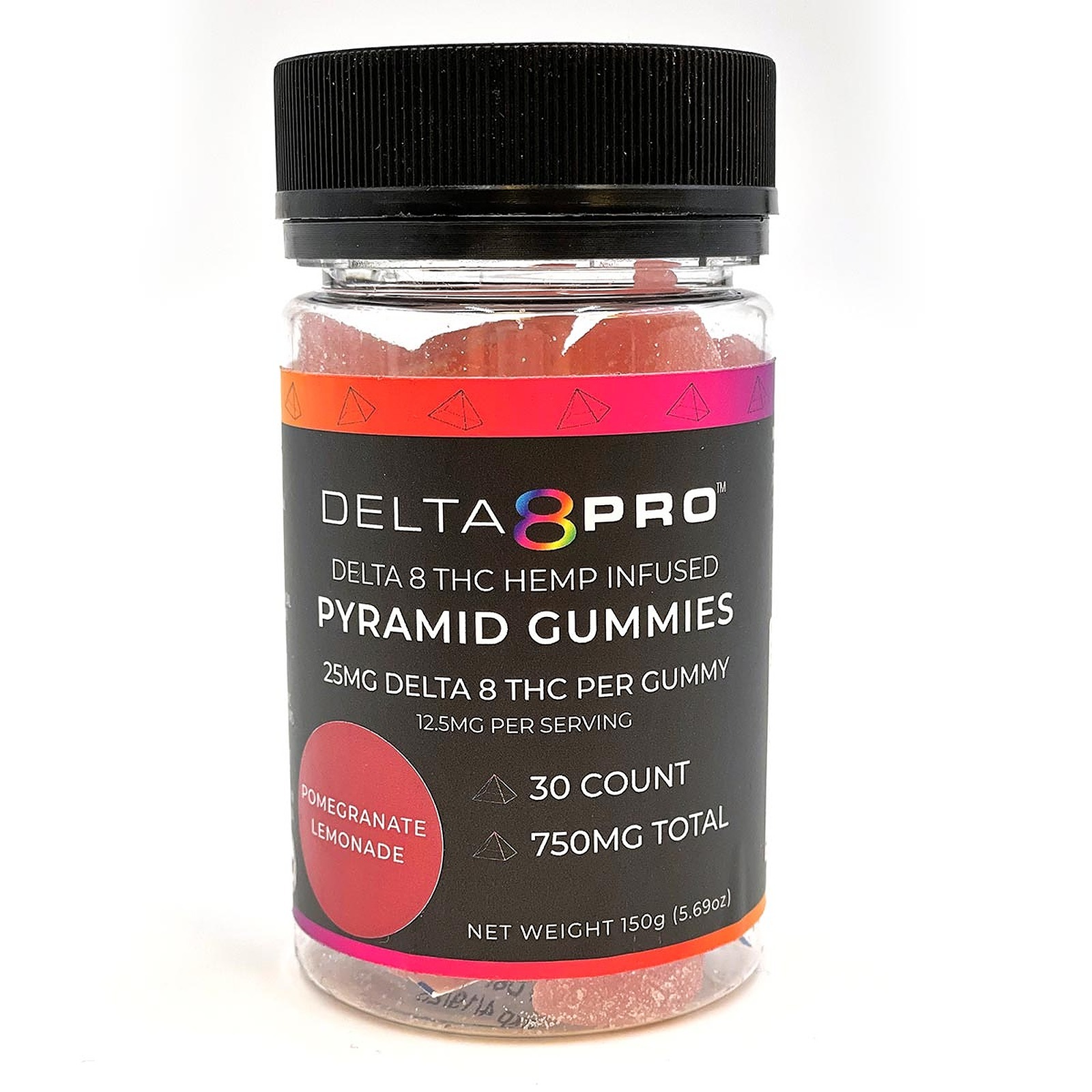 Delta 8 Pro: Delta-8 THC Gummies 25mg - Pomegranate Lemonade 30 Count ...